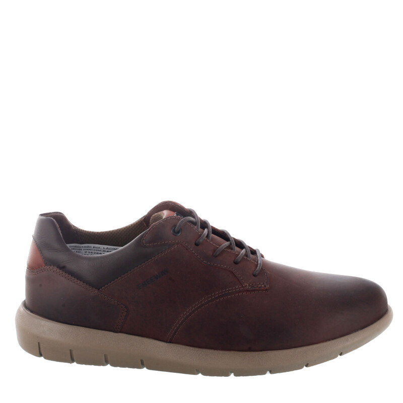 Zapatos de Hombre Freeway Oslo Casual Marrón Chocolate (Cuero Graso ...