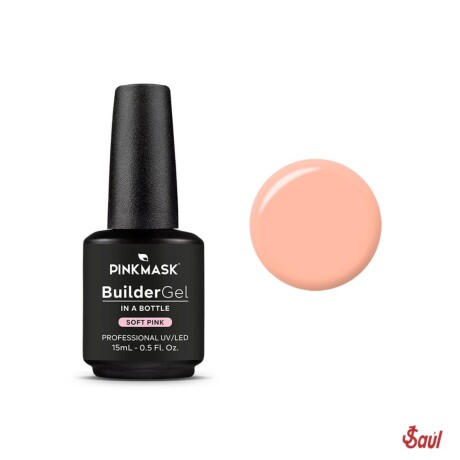 Pink Mask Builder Gel - Soft Pink 15ml — J.Saul