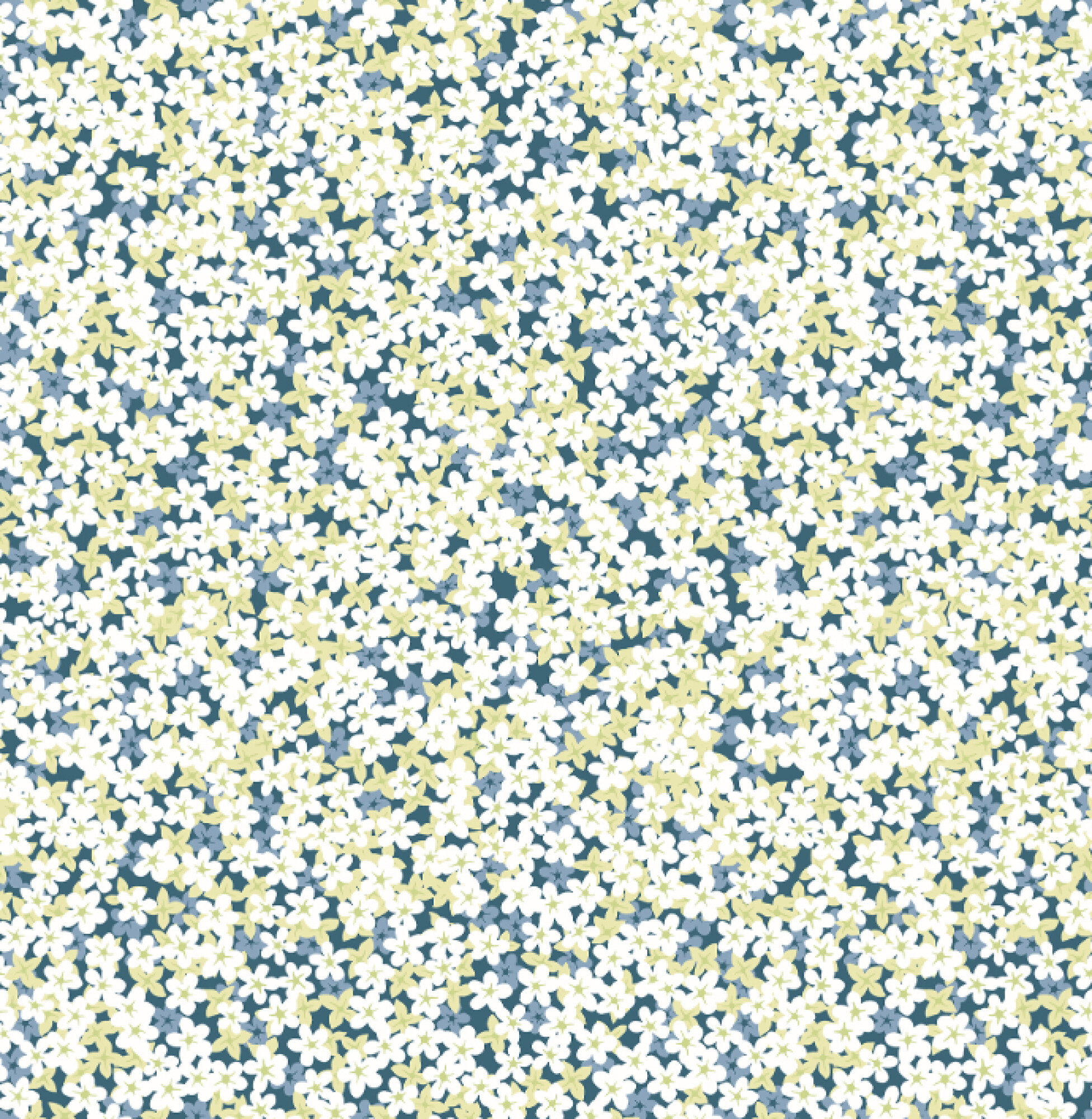 COLECCIÓN PERENNIAL - GIVERNY BLUE MINIATURE FLORAL - — Pintelux