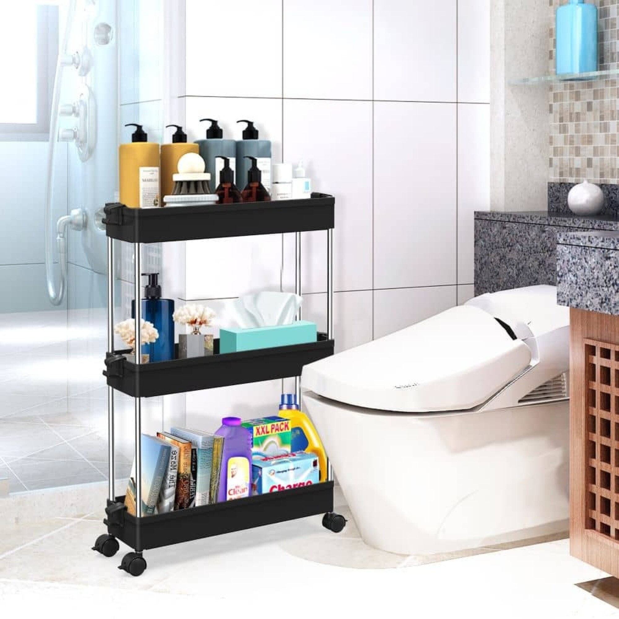 Estante organizador carro angosto 3 niveles — Buho Store