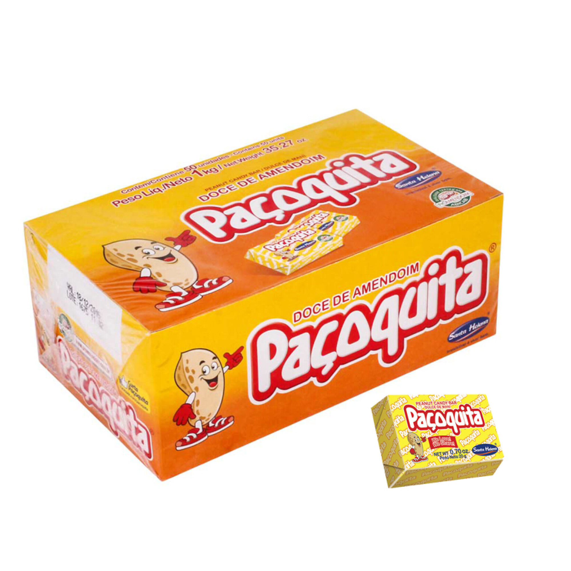 Pacoquita dulce SANTA HELENA bloquecito de maní x50u 1kg — Suchina