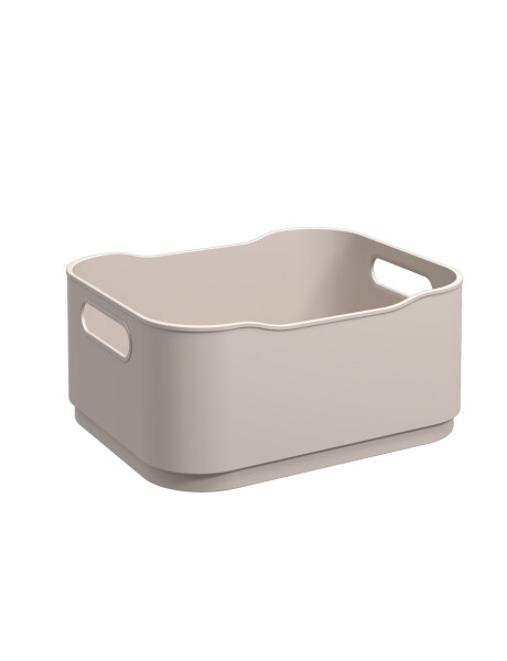 CESTO PLASTICO RECTANGULAR 18.5x15x8CM COZA LIGHT GRAY — Deco Hogar