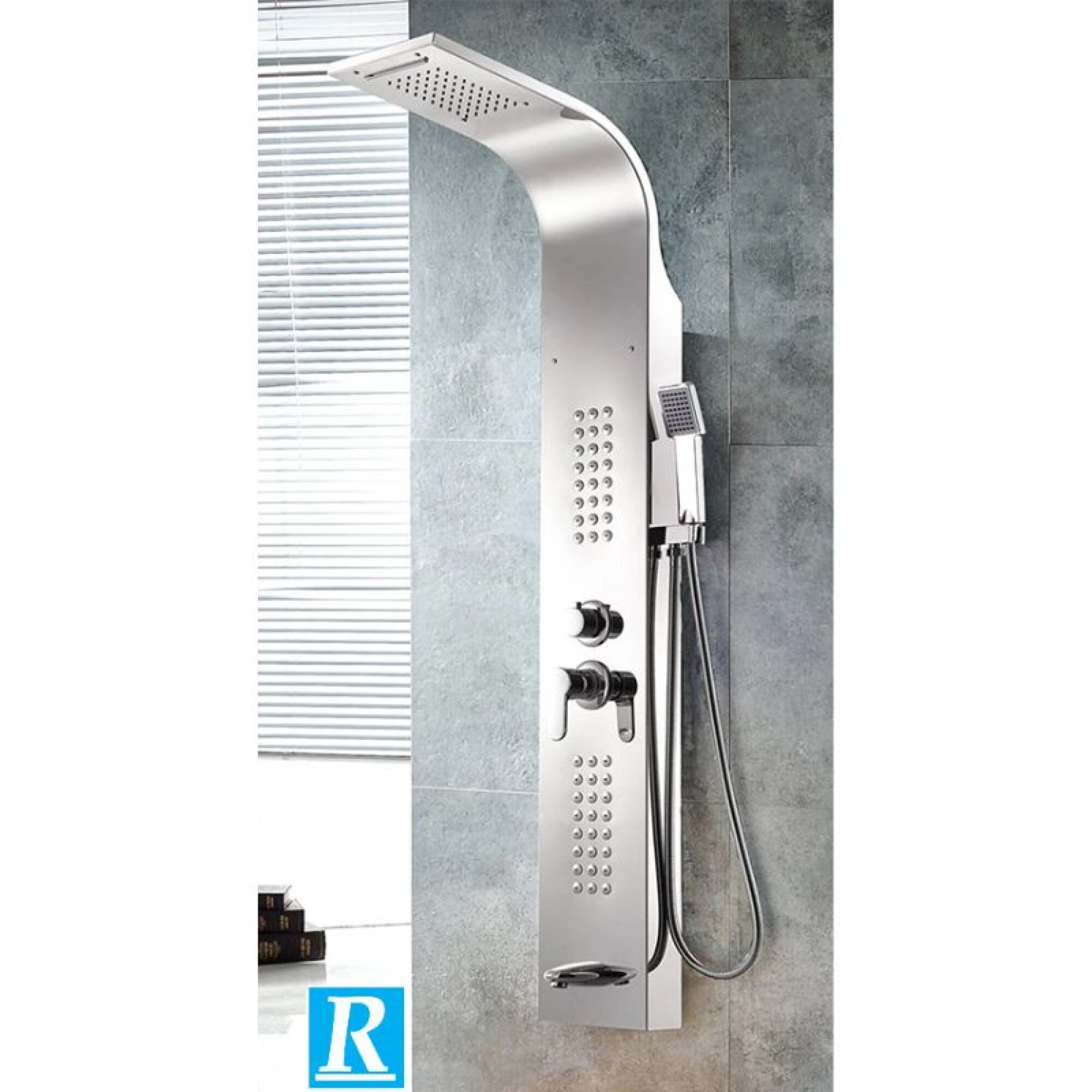 PANEL DE DUCHA ACERO INOXIDABLE — Barraca 5 Esquinas