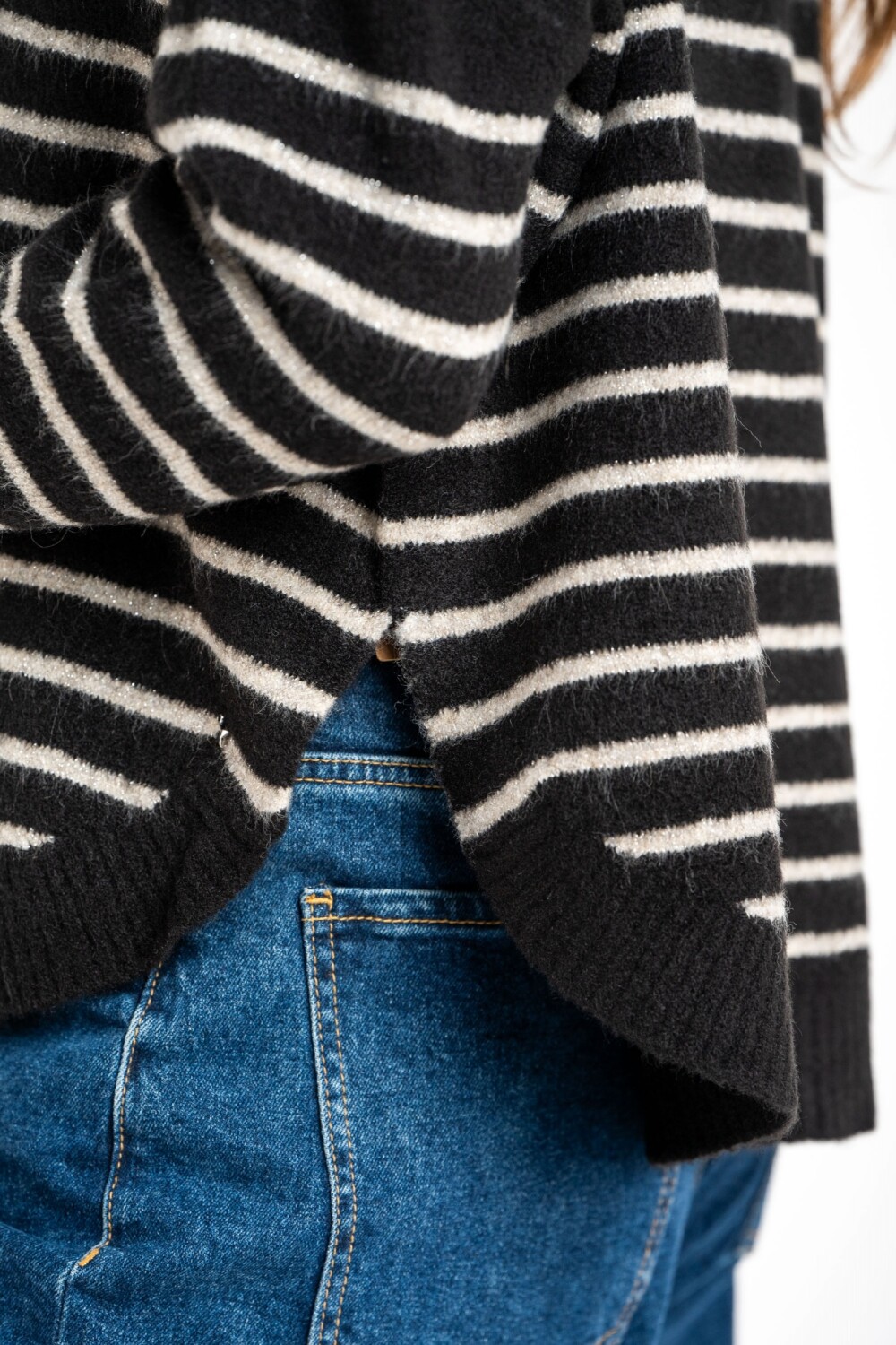 Sweater Rayado - Negro — Lemon