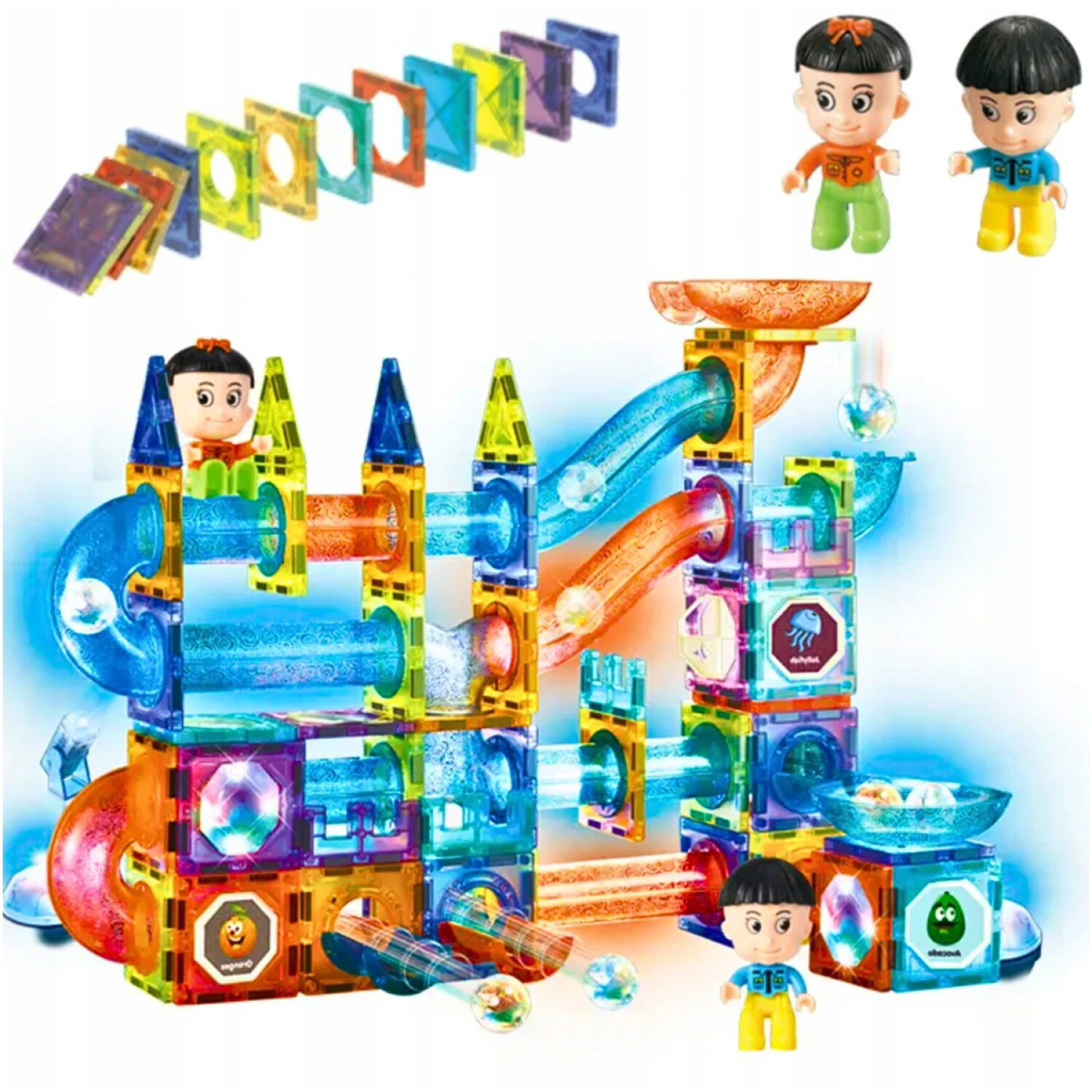 Bloques Construcción Magnéticos c/Luces Pista Laberinto 142P ...