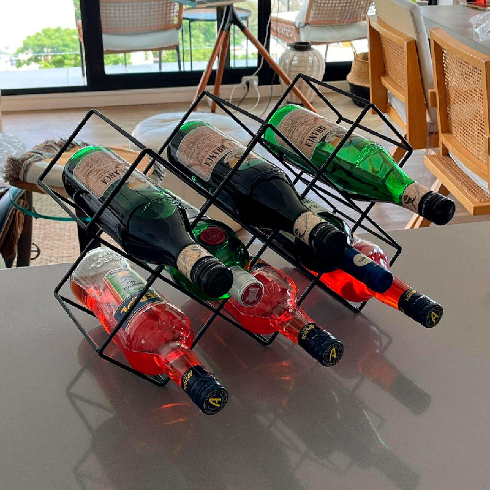 Vinera hierro para 8 botellas — Buho Store