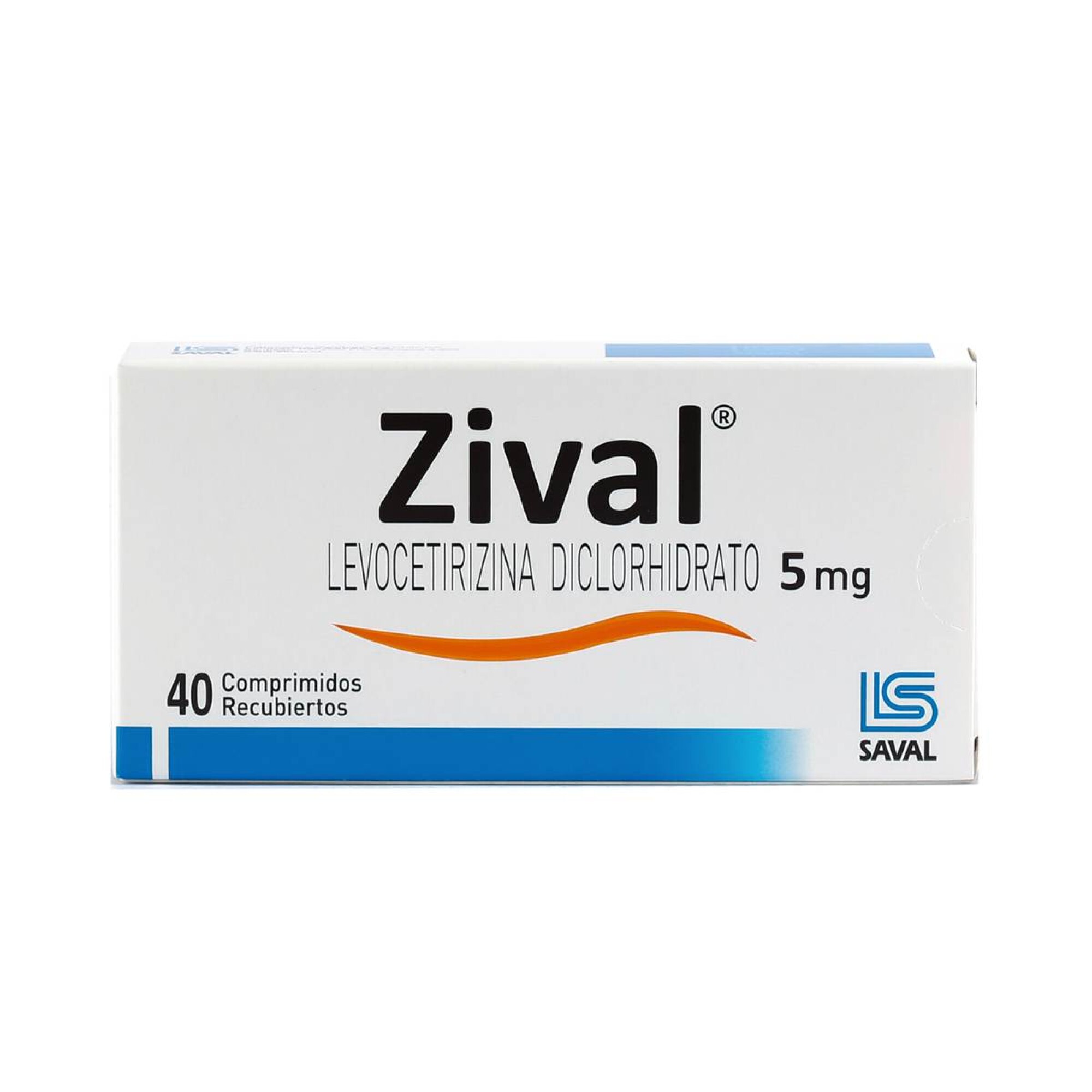 ZIVAL 5 MG. CJ X 40 COMP. — Farmacenter