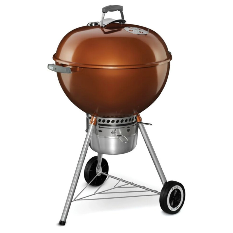 Parrilla Weber a carbón Kettle Premium 22" Dorada — BBQ Uruguay
