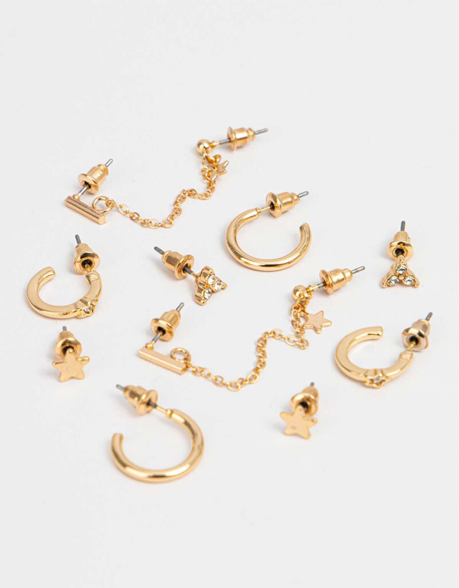 Set De Aros Con Strass - Dorado — Tienda Soy Santander