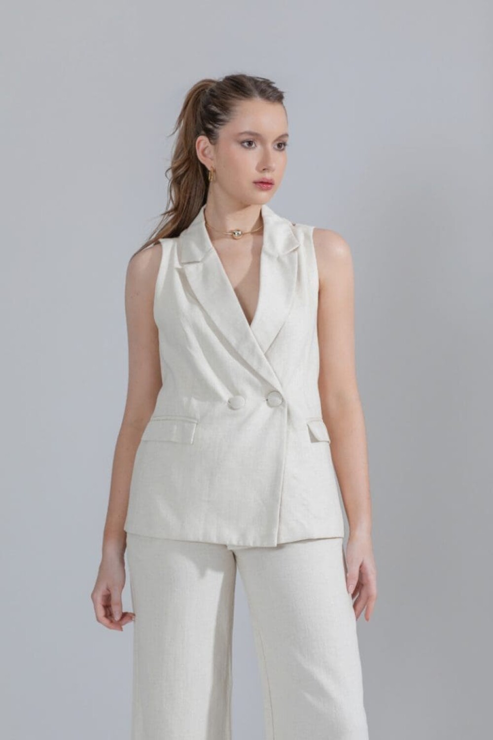 Chaleco Espalda Abierta. - VERDE MUSGO — Estilo Sur