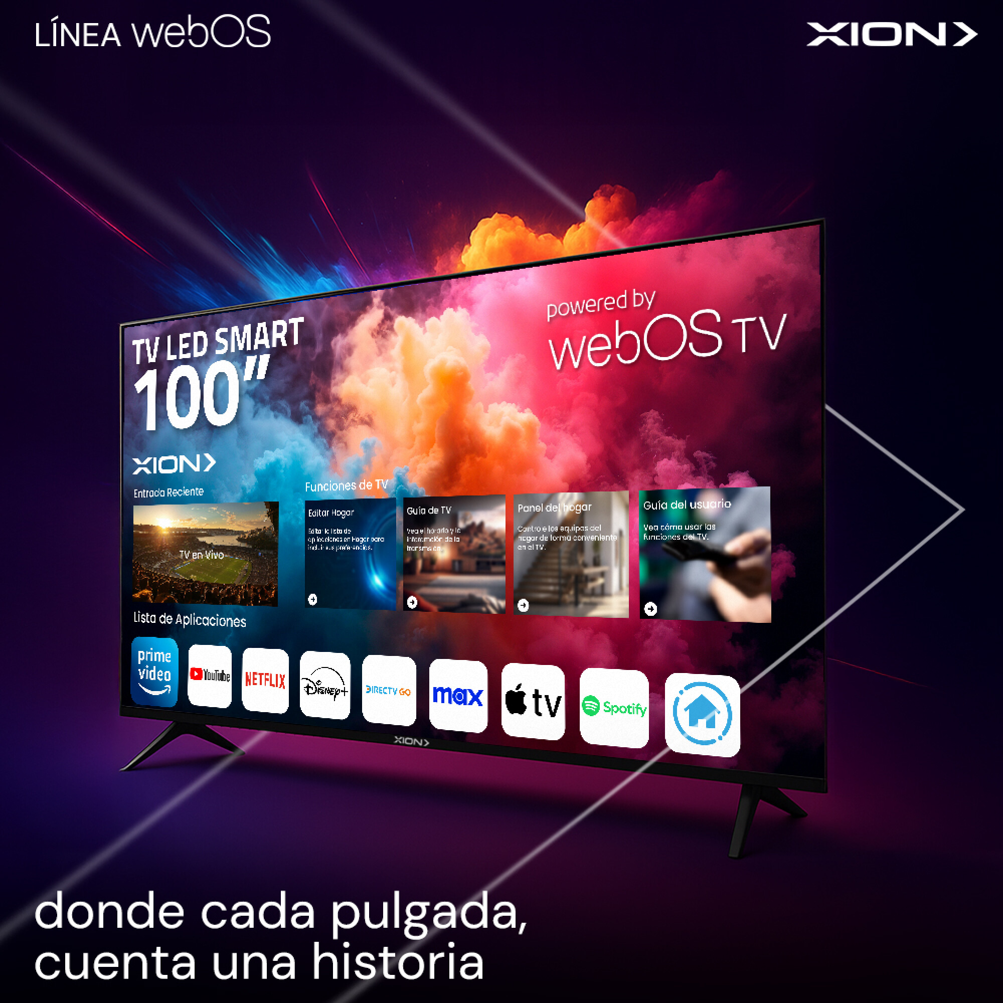 tv led smart 100" 4K WebOS — Joacamar