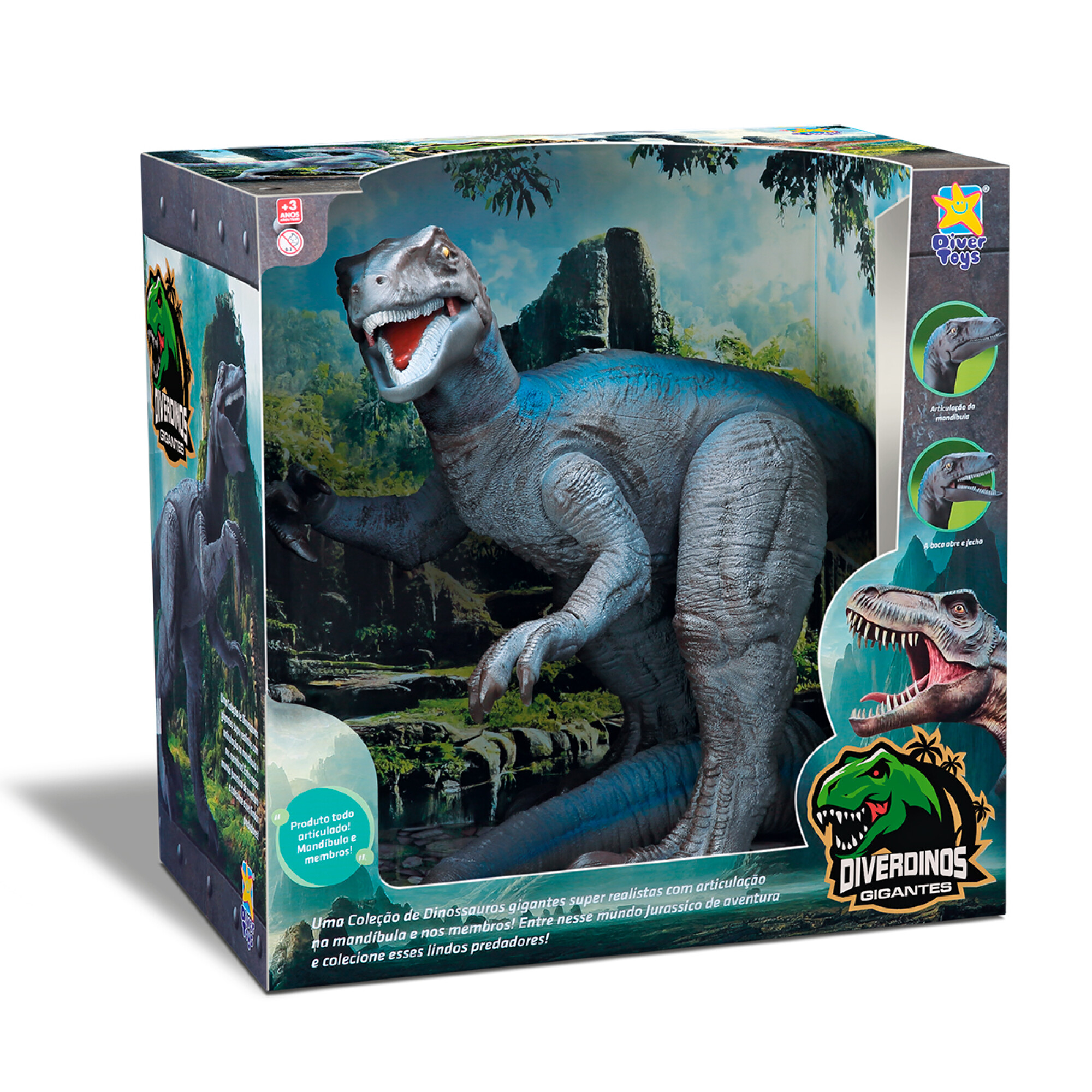 Figura Velociraptor Diver Dino Gigante — Universo Binario