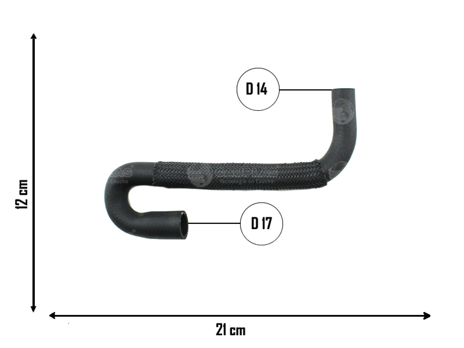 CAÑO CHEVROLET CORSA 1.0/1.4/1.6 MPFI CALEF. C/FORRO PROTECT CAUPLAS ...