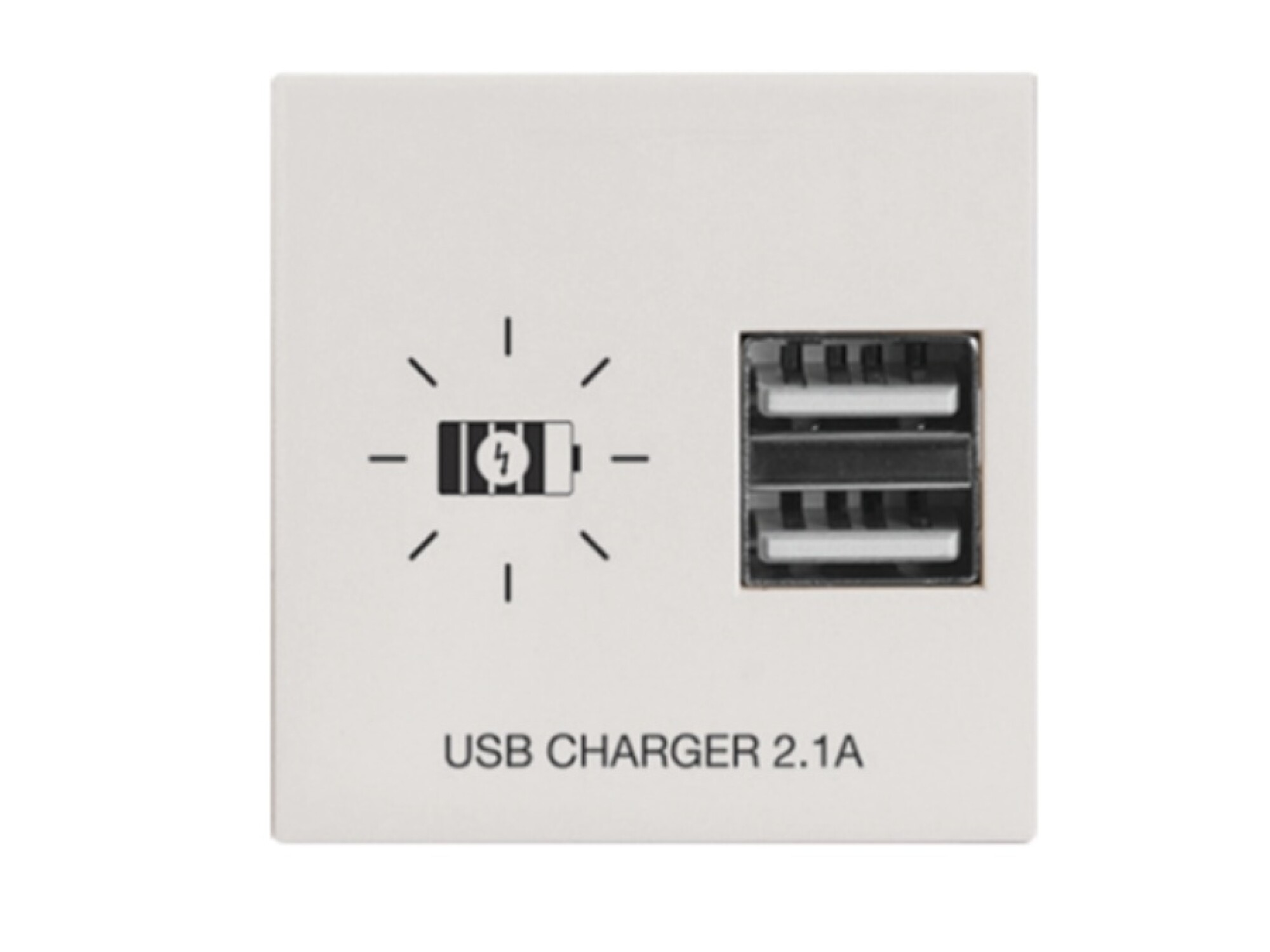 MODULO CARGADOR 2USB 2.1A 2MOD. PRESTA PRO — Luminotecnia