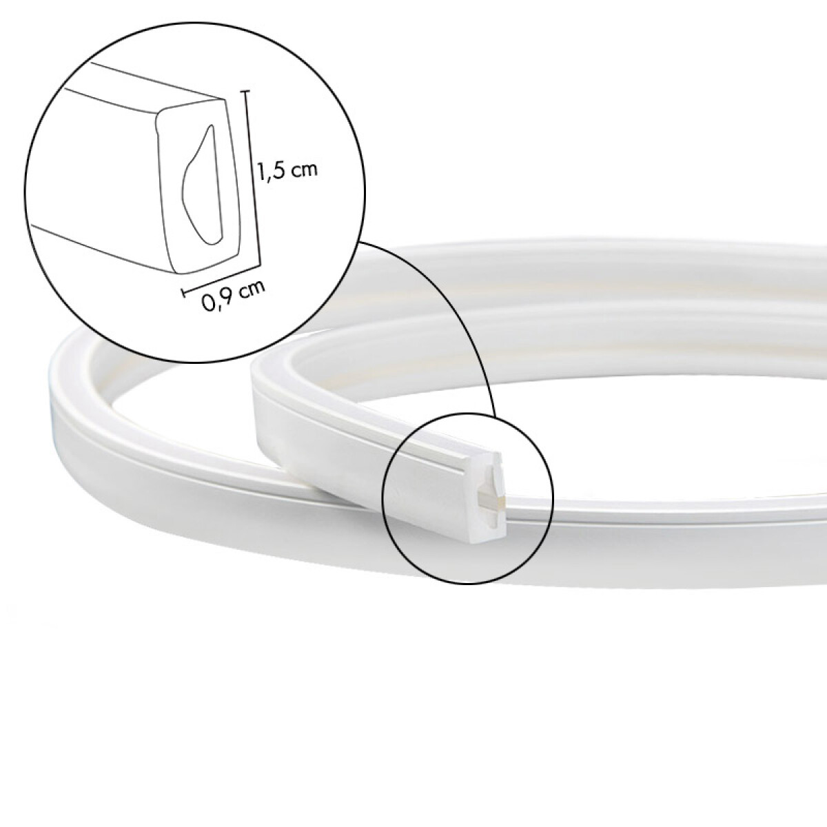 Cinta LED 220V 7W/M IP68 Neon Luz Cálida — Serlux