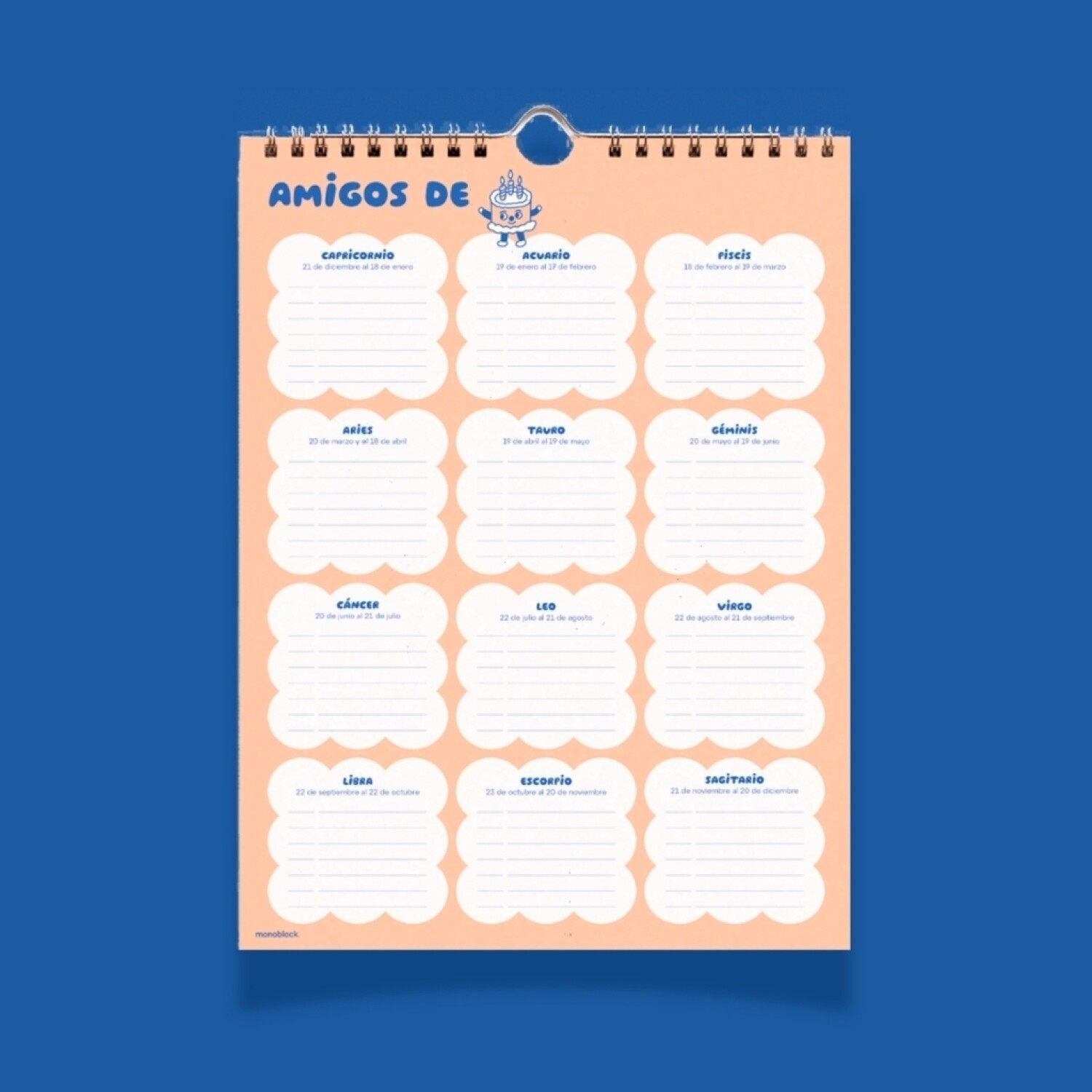 Calendario 2025 de pared - Para qué — Rumba