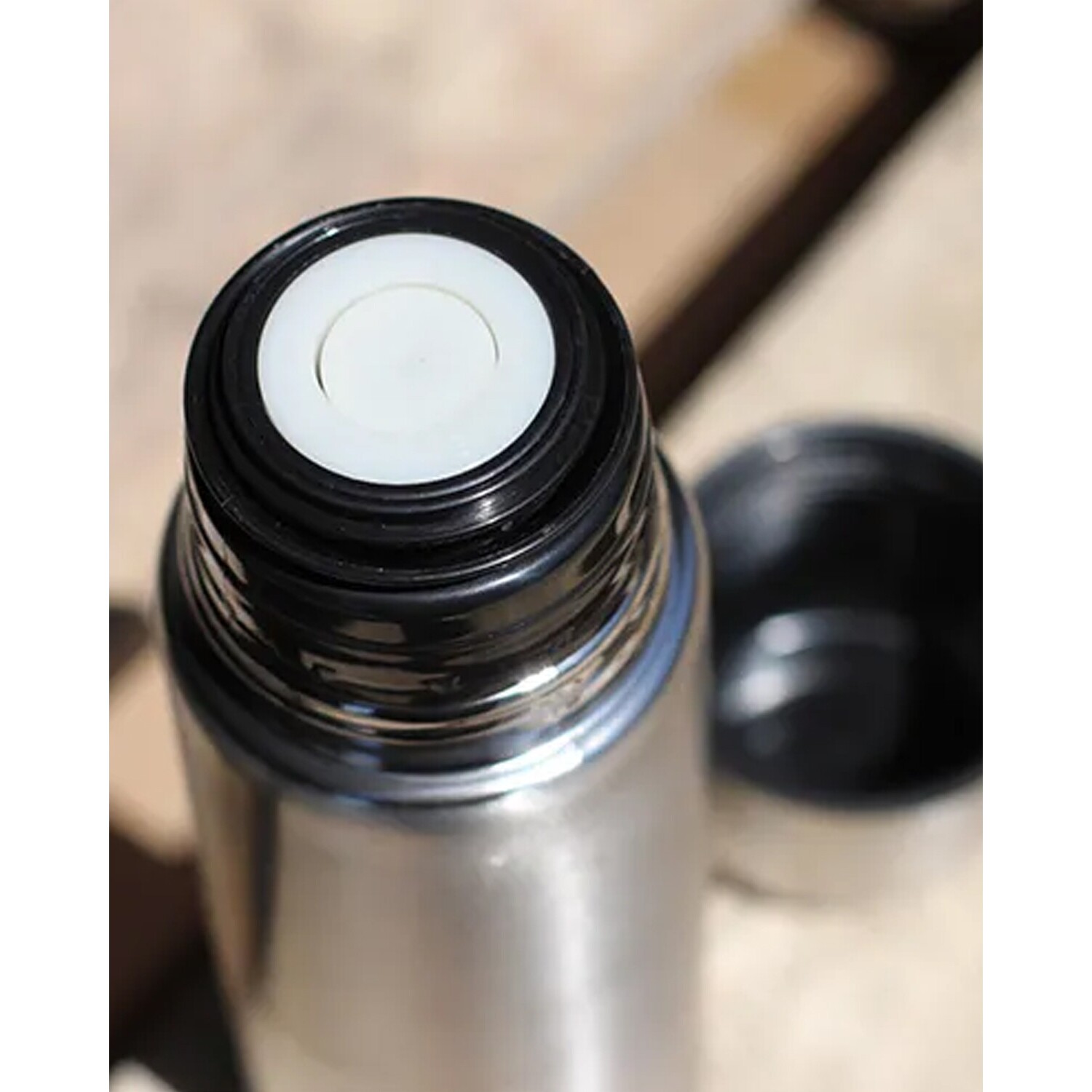 Termo Bala con doble pared de acero inoxidable 1 Litro - Blanco ...