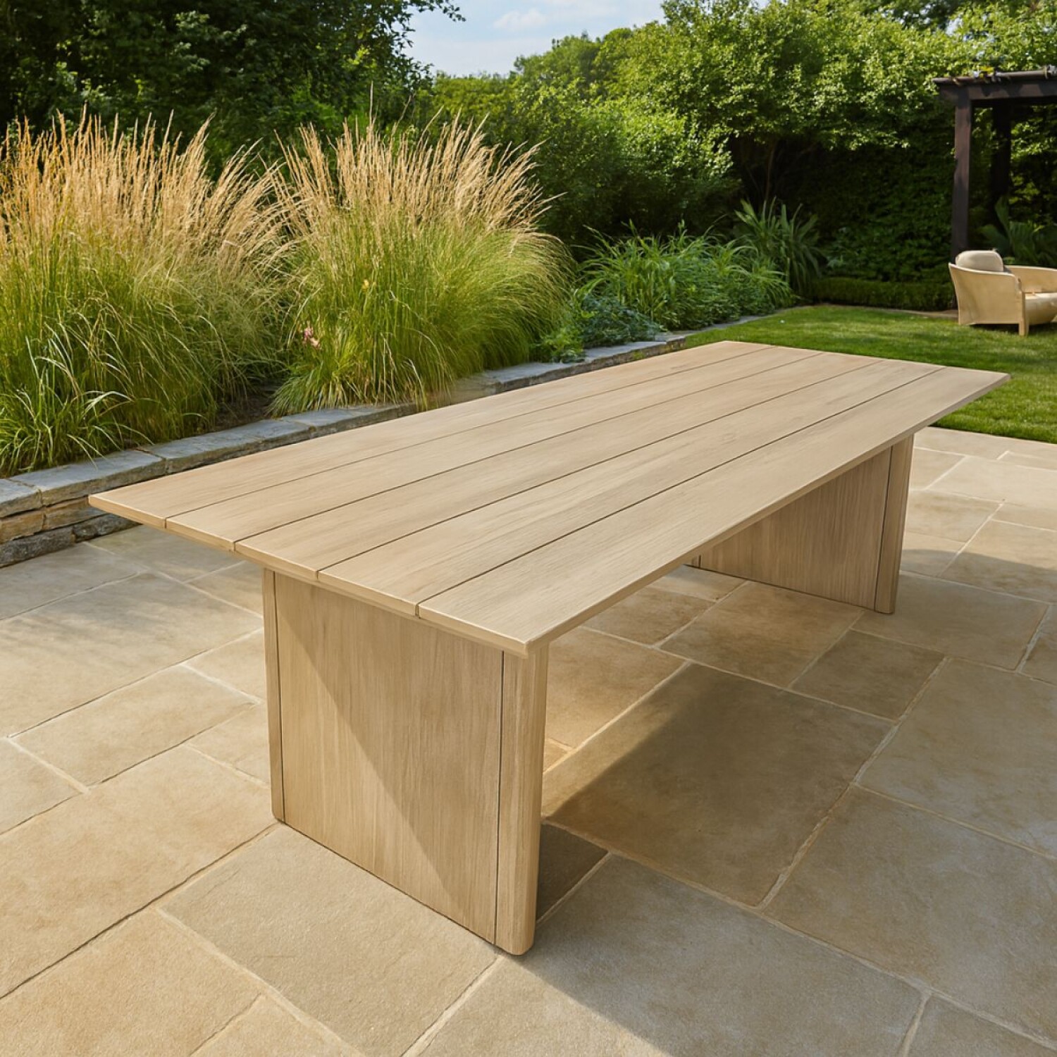 MESA DE EXTERIOR MARBELLA Beige 2 CUERPOS — Viasono