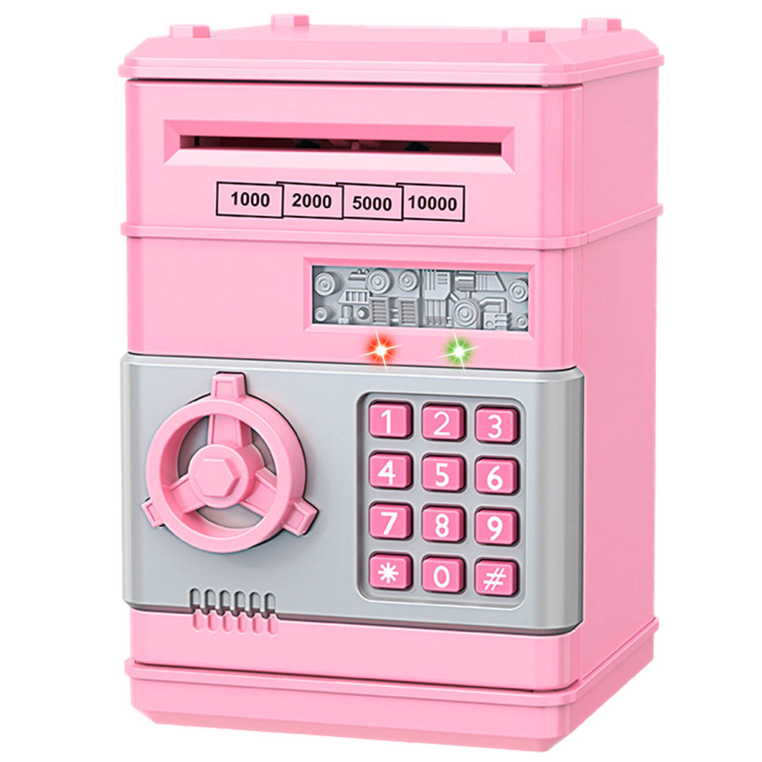 Alcancía Infantil Caja Fuerte Juguete Con Sonido - Rosa — El Rey del ...