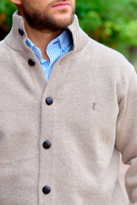 Saco Lana Con Botones - Beige — Tranquera
