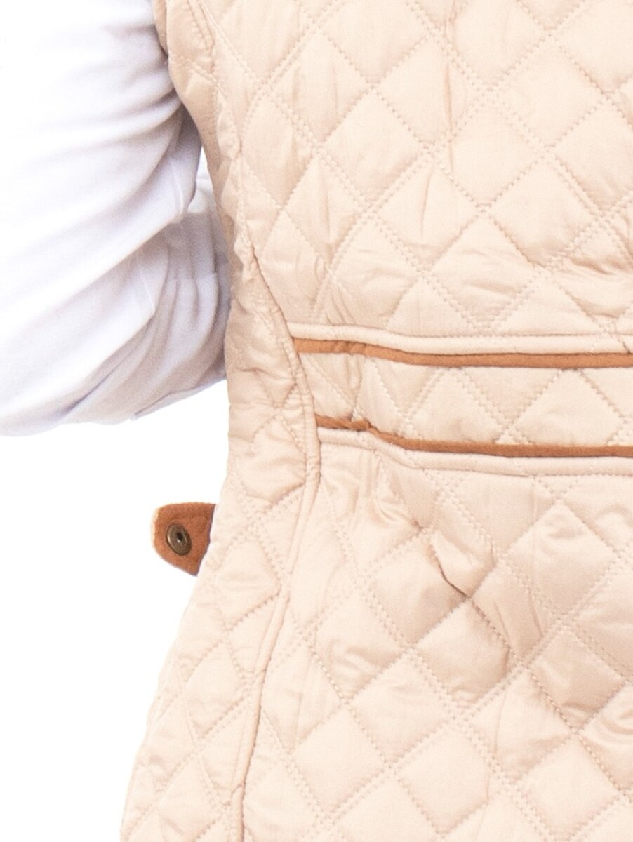 Chaleco Capitoneado Dama - Beige — Bagual