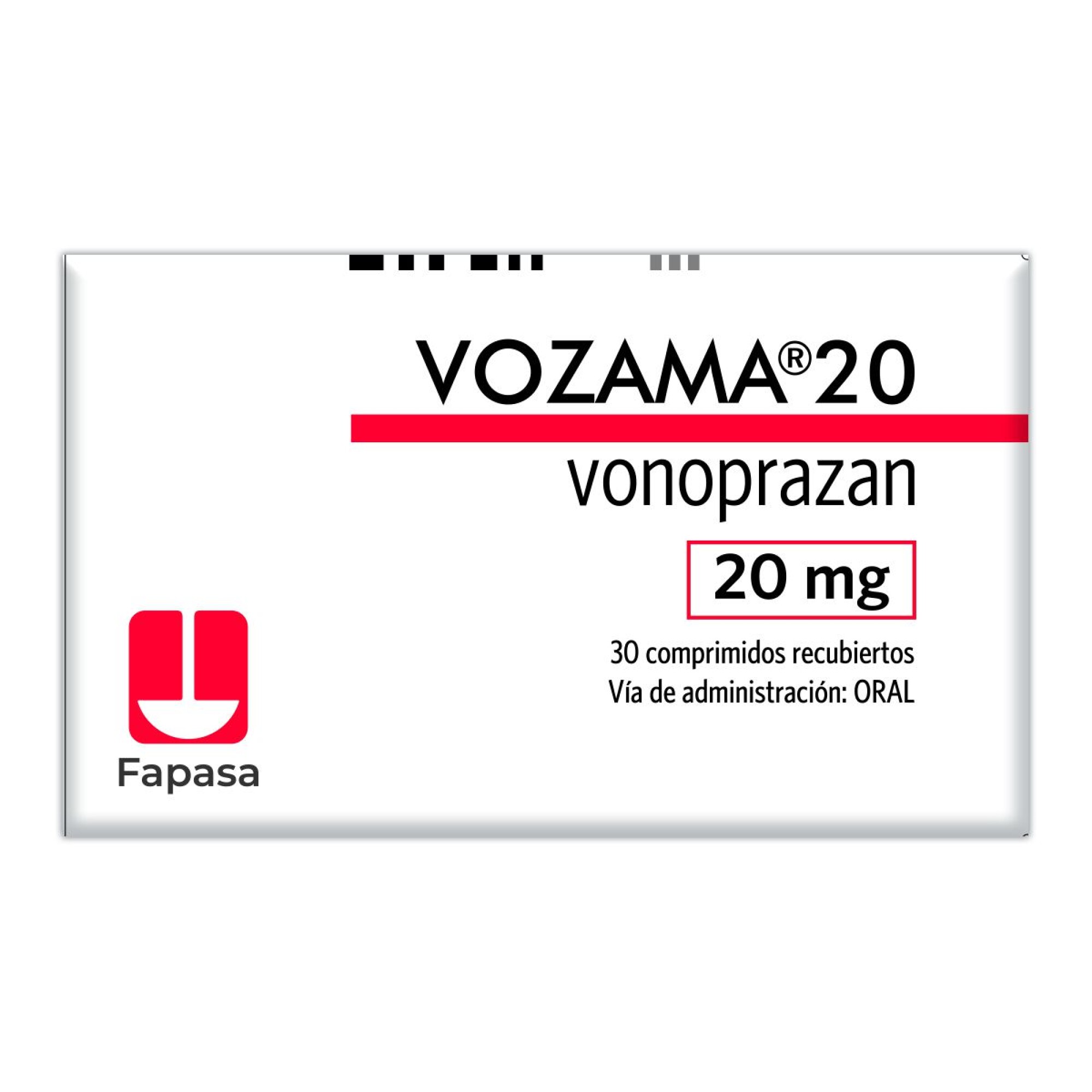 VOZAMA 20 MG. CJ X 30 COMP. REC. — Farmacenter