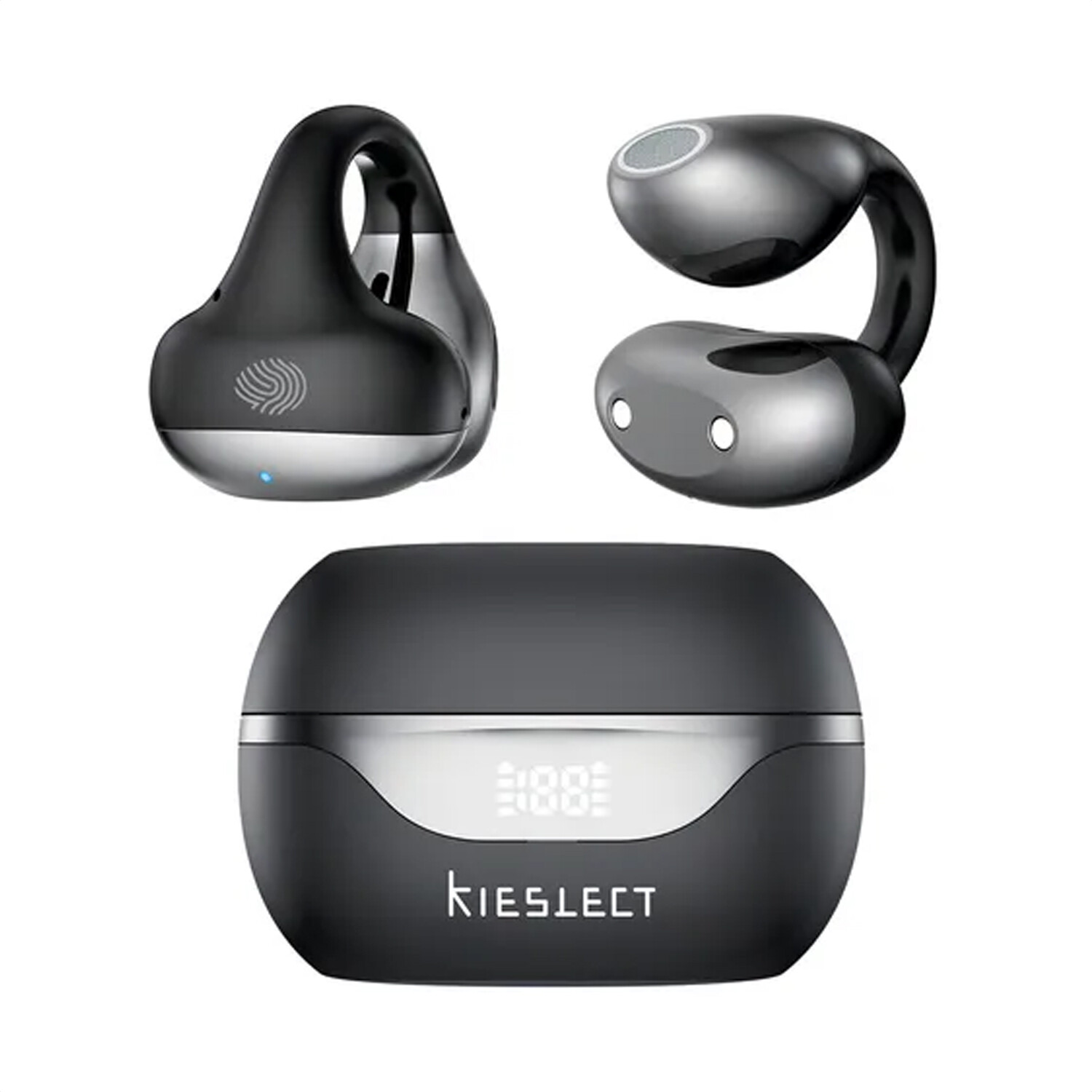 Auricular Kieslect Open Clip Buds Bluetooht Batería - AURICULAR KIESLECT OPEN CLIP NEGRO DF — Dimm