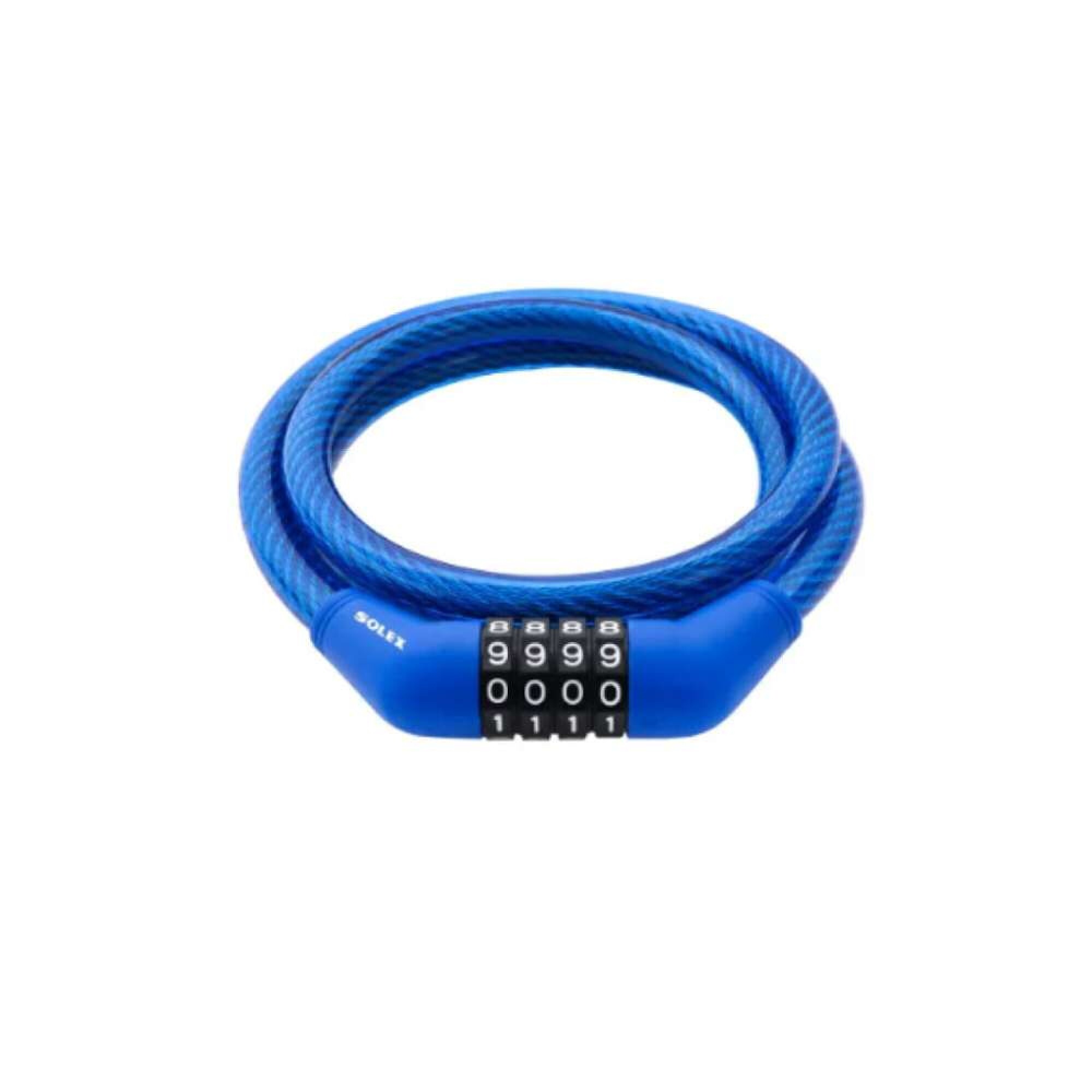 Candado De Combinacion Con Cable (1.2 Mts) - Color Azul — Tienda Soy ...