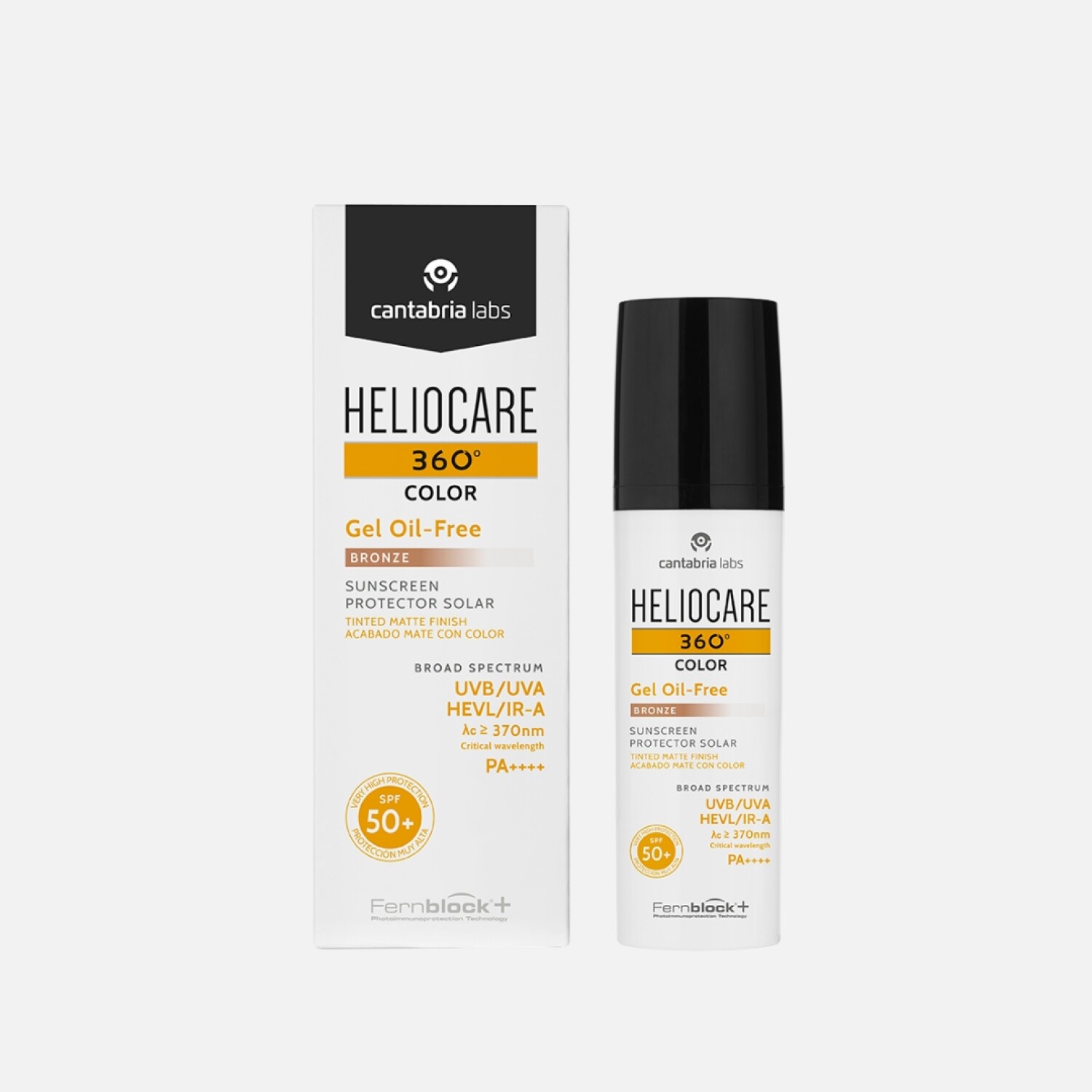 Heliocare 360º Color Gel Oil-Free SPF 50+ Bronze — Mi Piel y Cabello