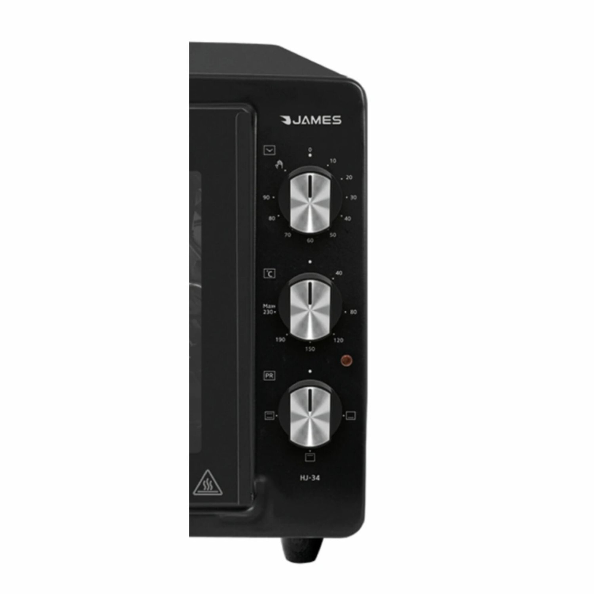 Horno Eléctrico James Modelo HJ34 1300 W 34 L Negro — Electroventas