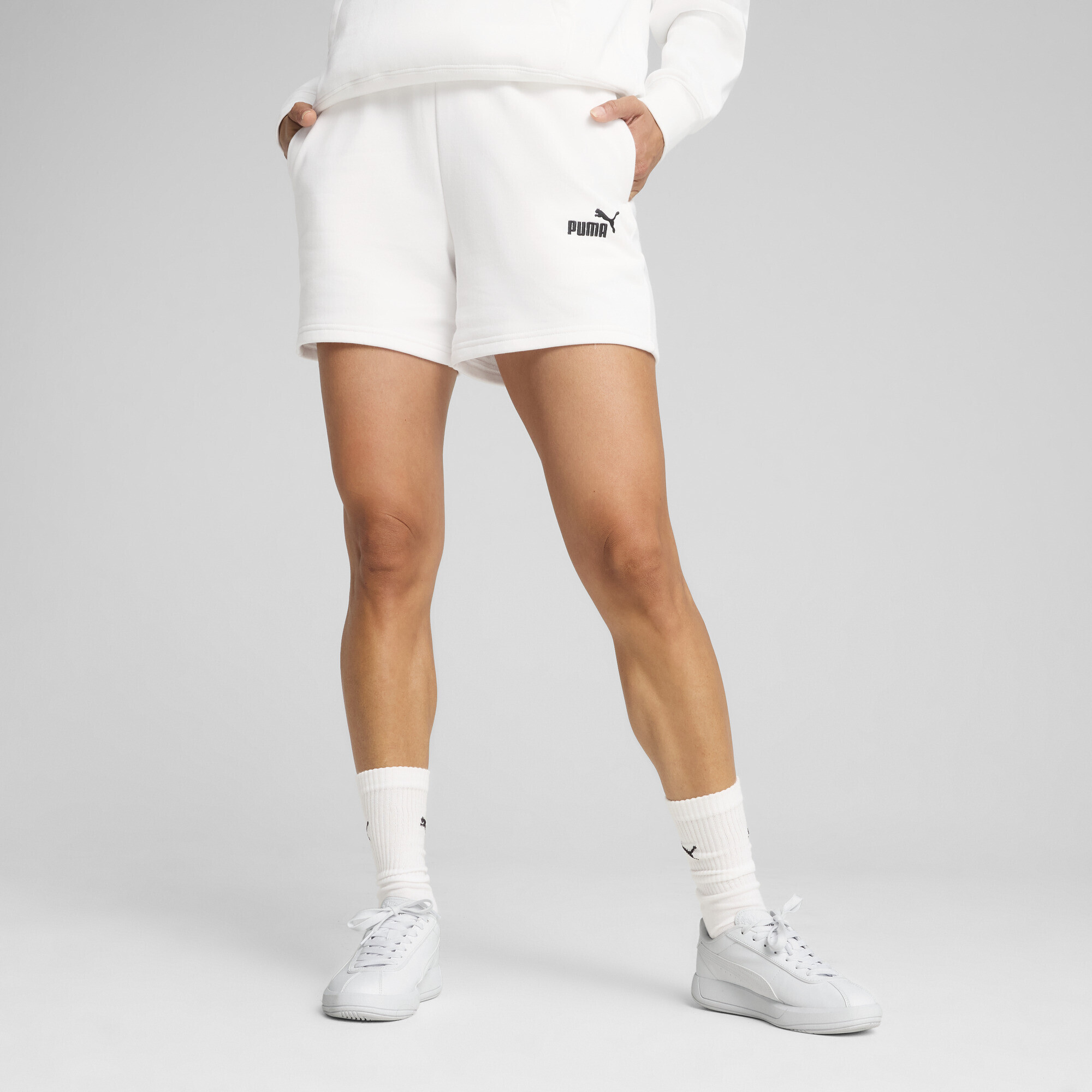 ESS Sm.Nş1 Logo 5 high waist Short 68244002 - Blanco — Puma