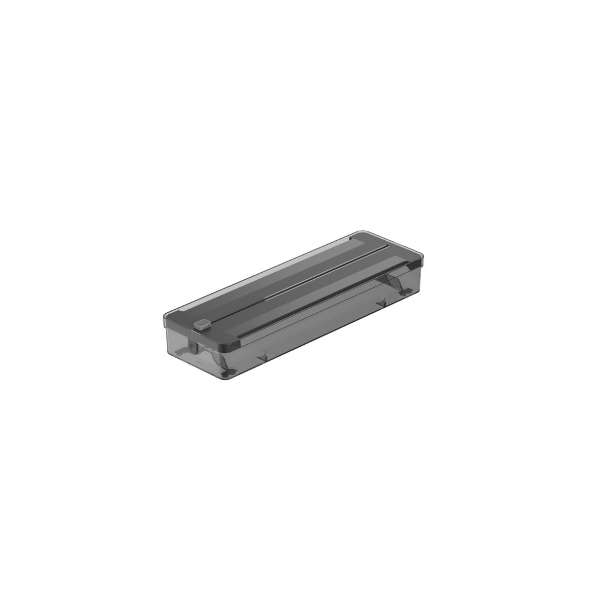 Porta Rollo doble para film y aluminio con tapa y cortador - Negro — Rumba