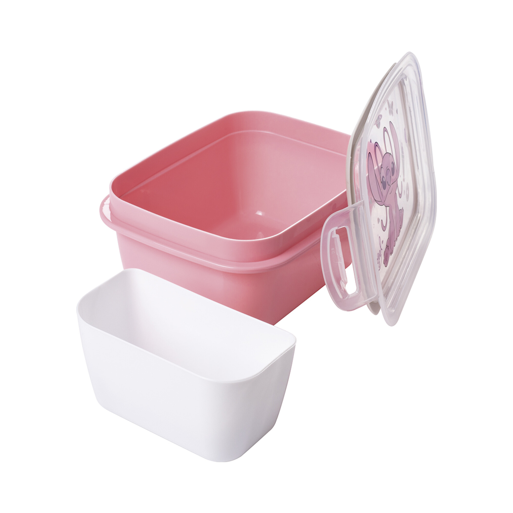 Pote Div Plástico Stitch Angel 630 ml — Cartoons