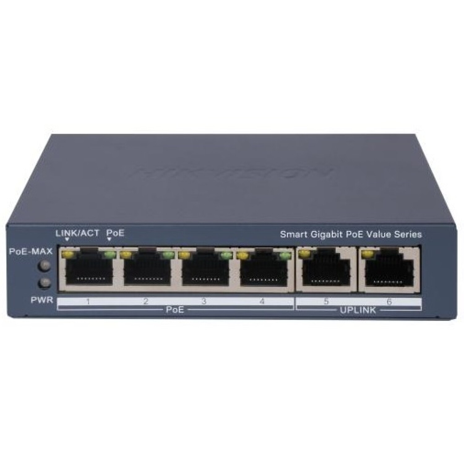 Switch Poe Hikvision 6 Puertos Gigabit 45W Admin. — Universo Binario