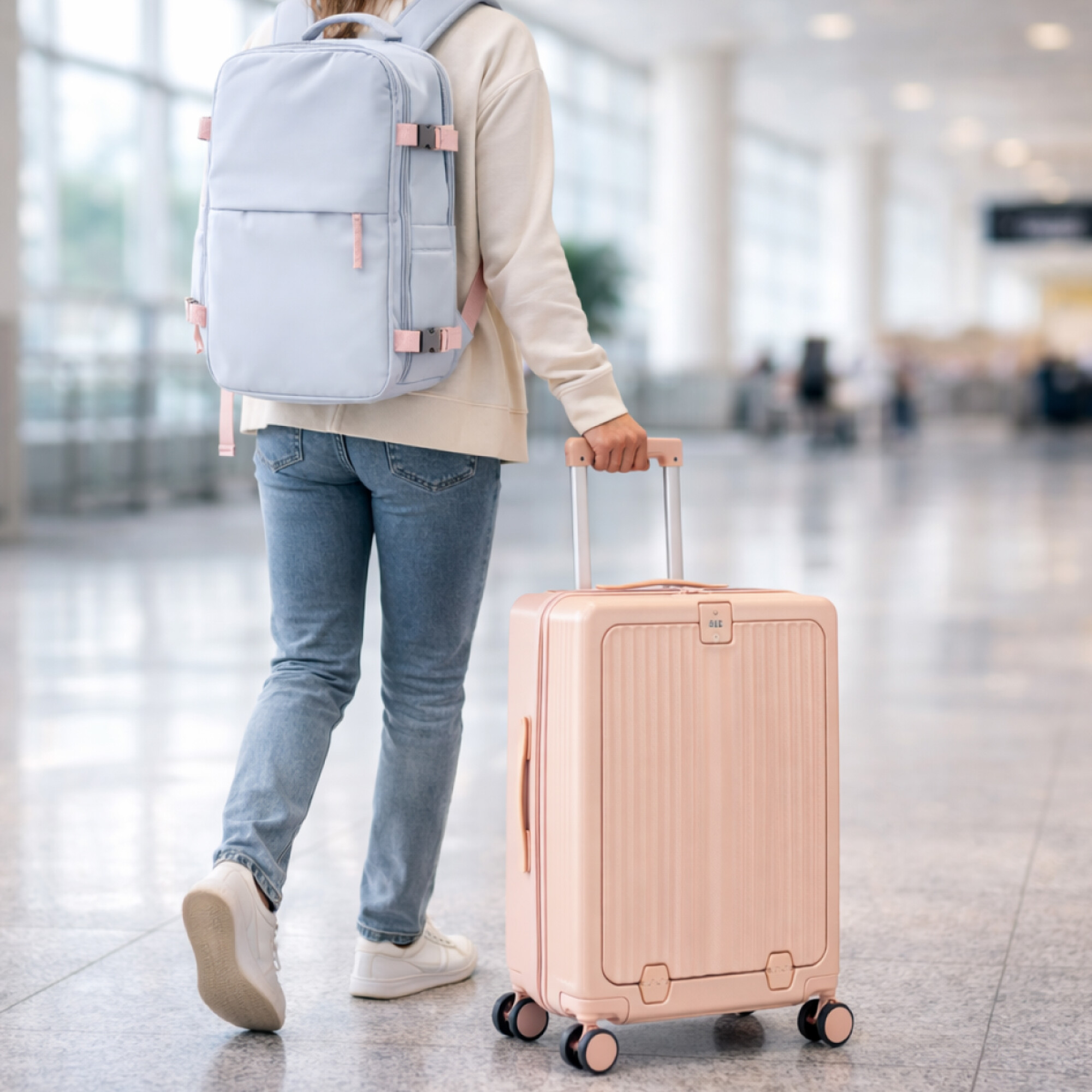 Set de viaje valija carry on rí­gida + mochila expandible — Mis Petates