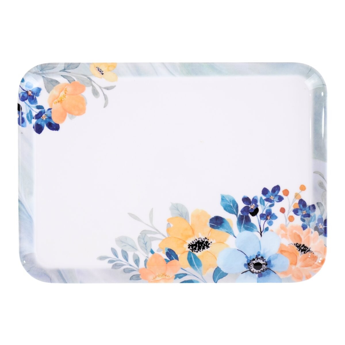 Bandeja rectangular de melamina Flowers Line — El Clon
