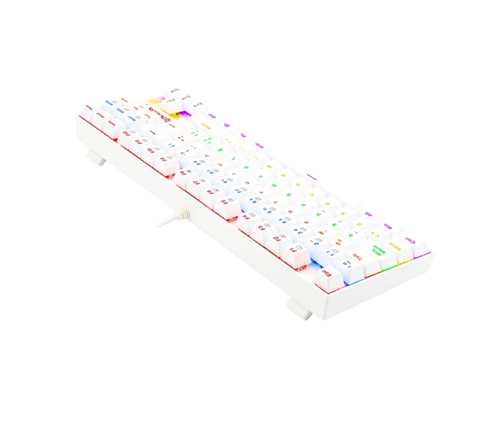 Teclado Gamer Redragon K552 Kumara Rainbow White Switch Red — DOT