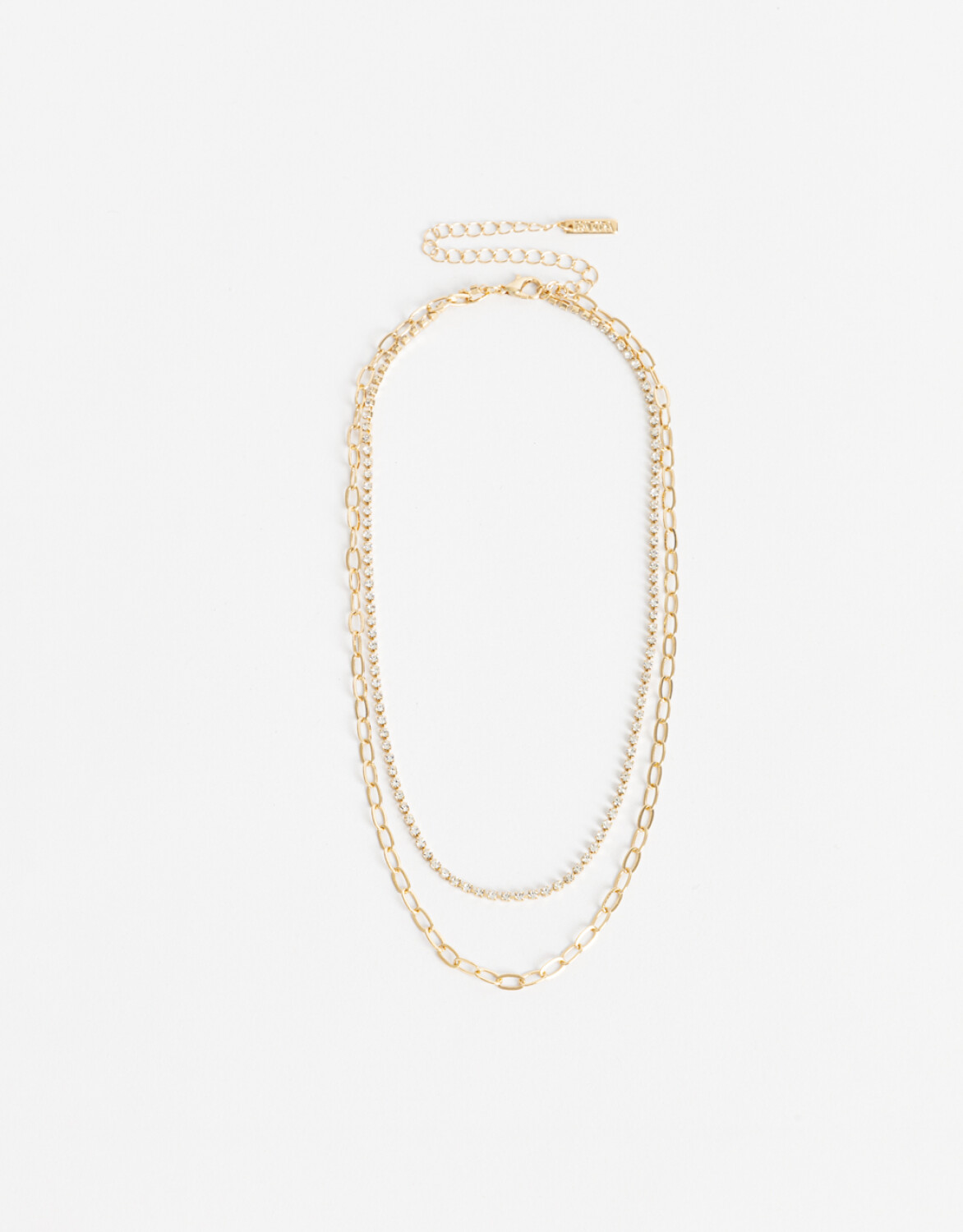 Collar Multicadena Con Strass — Isadora