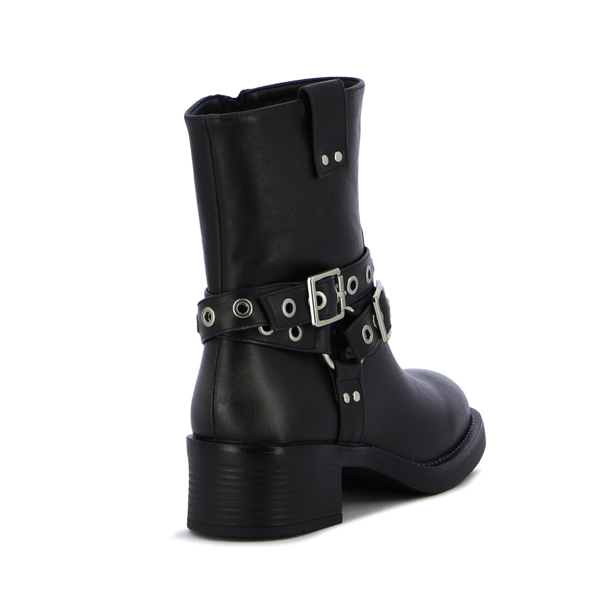 Botas Mujer Darkness Con Hebillas - Negro — Macri