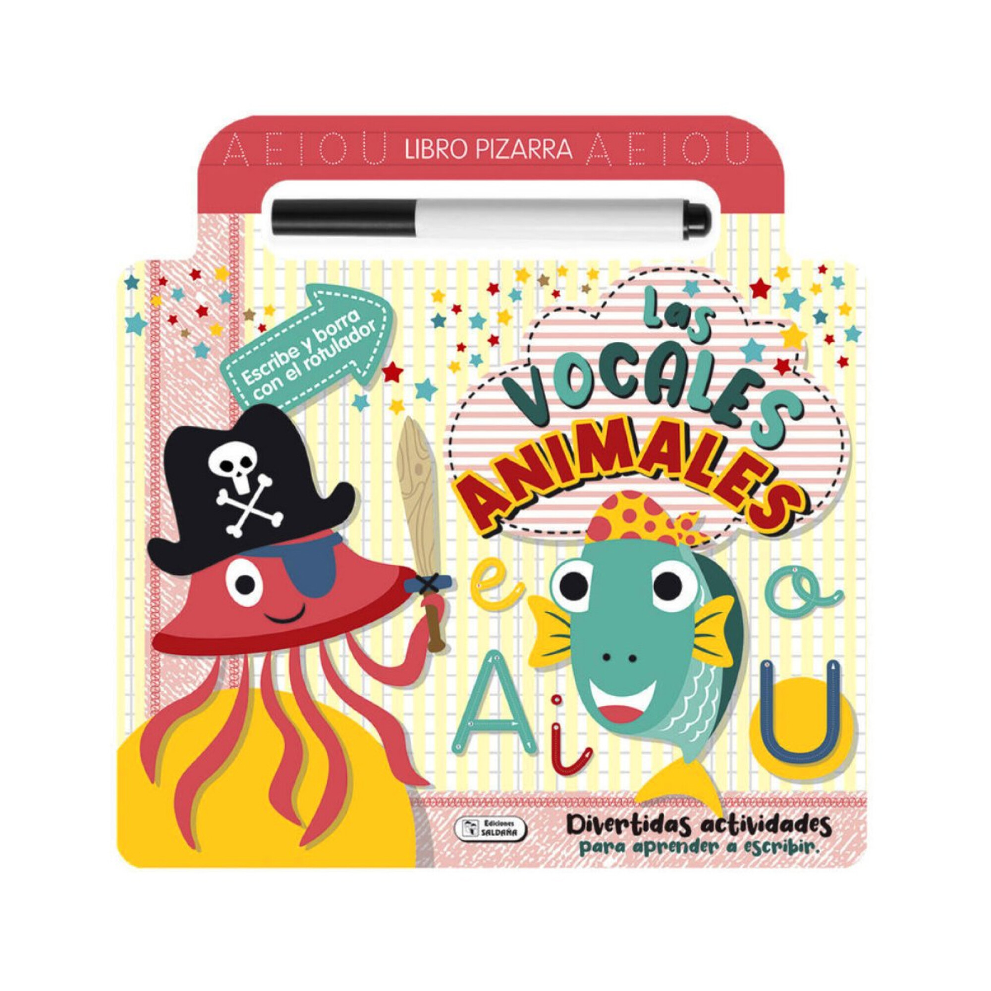 Libro Pizarra con Marcador Borrable - Las Vocales Animales — Los Reyes ...