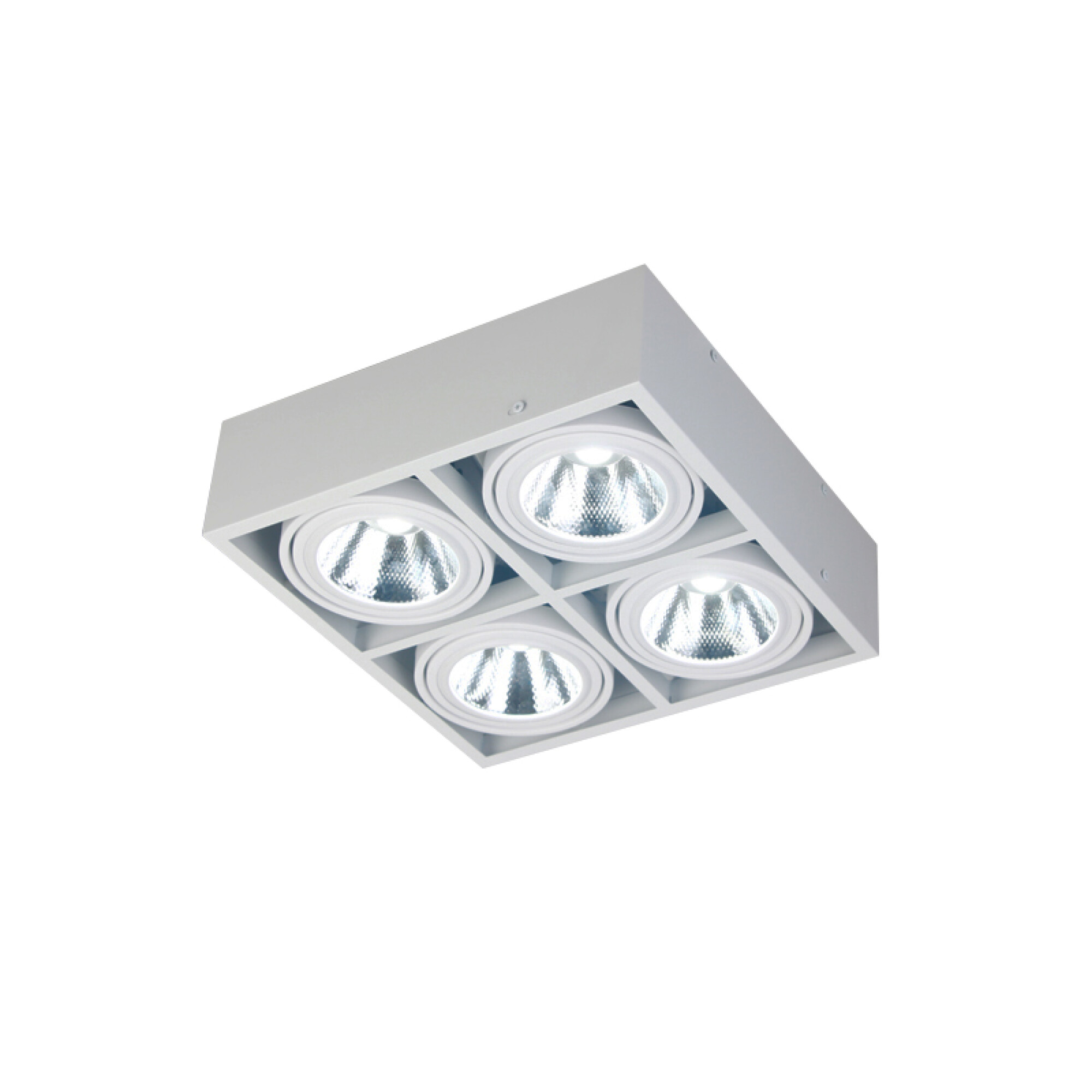 Lámpara de techo prisma rectangular blanco 4xAR111 - IX9386 — Fivisa