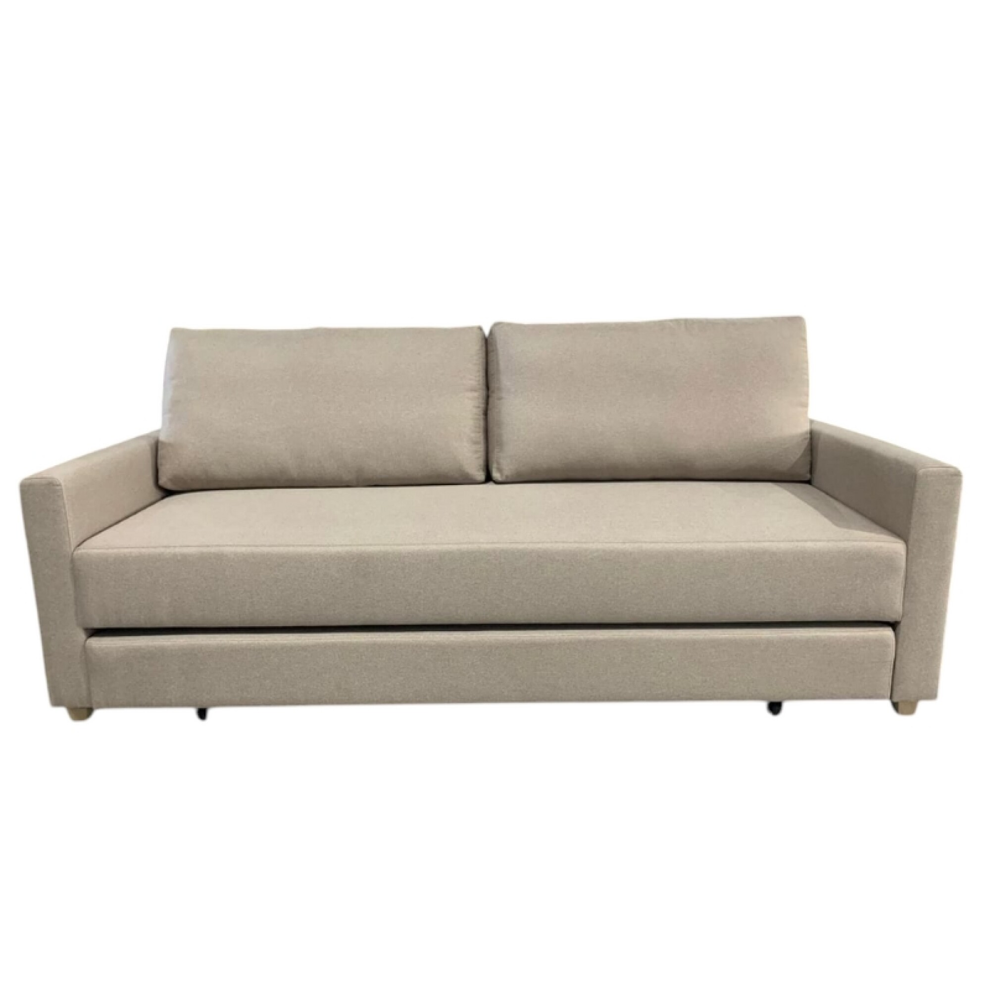 Sofá Cama Toledo 2.10m Beige – Sofá de 3 Cuerpos con Cama Auxiliar y Rueditas — Urumobil