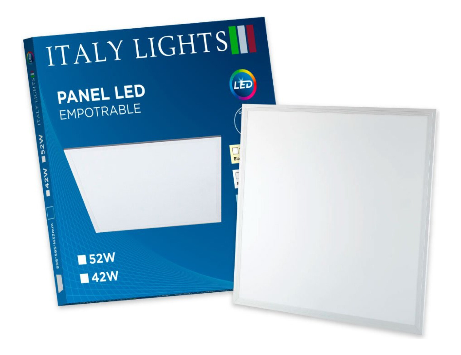 Set x4 Panel Led 60x60 42w Plafon Cuadrado Techo Luz Fria — Atrix
