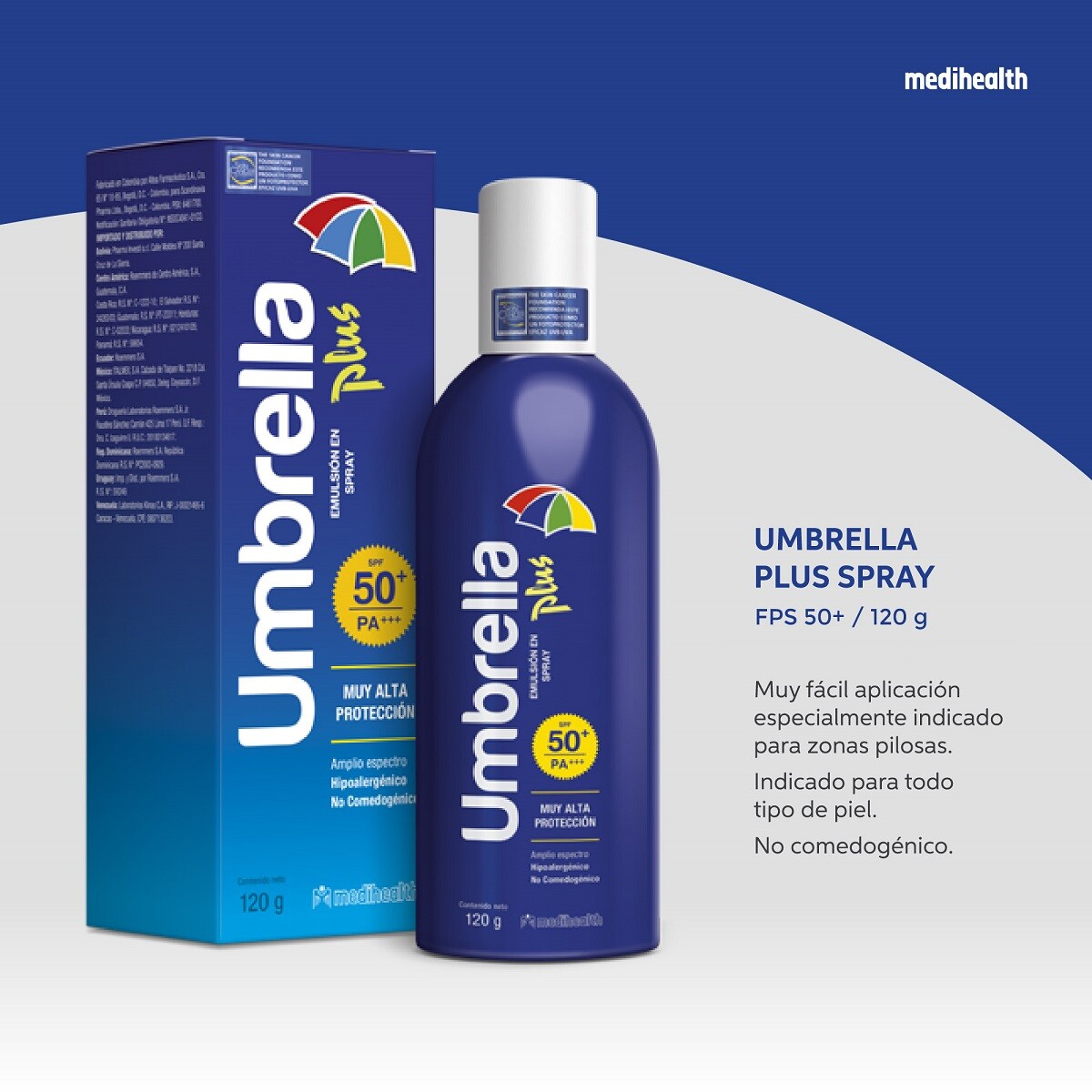 Protector Solar Umbrella Spf 50+ Emulsión En Spray 120 Ml. — Farmacia ...