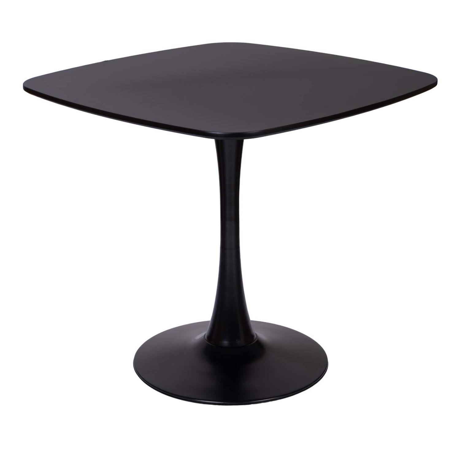 Mesa De Comedor Mdf-y-hierro Negro Tulip Cuadrada — Divino