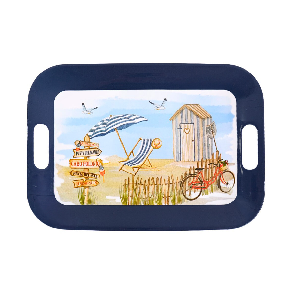 Bandeja rectangular de melamina linea Summer — El Clon