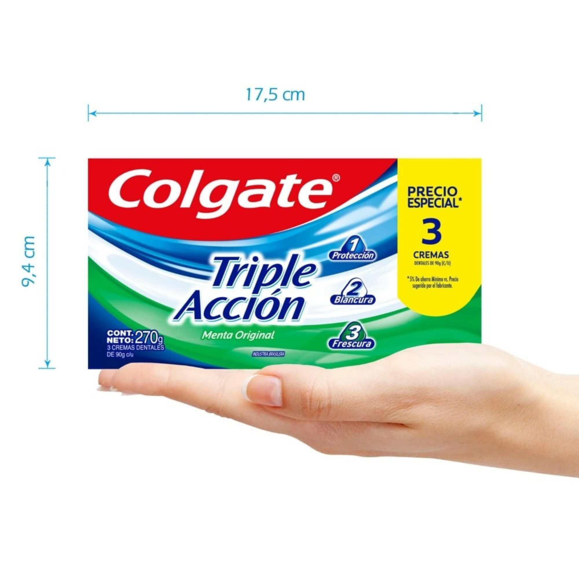 Colgate Triple Acción Pasta Dental 90 G — Farmaglam