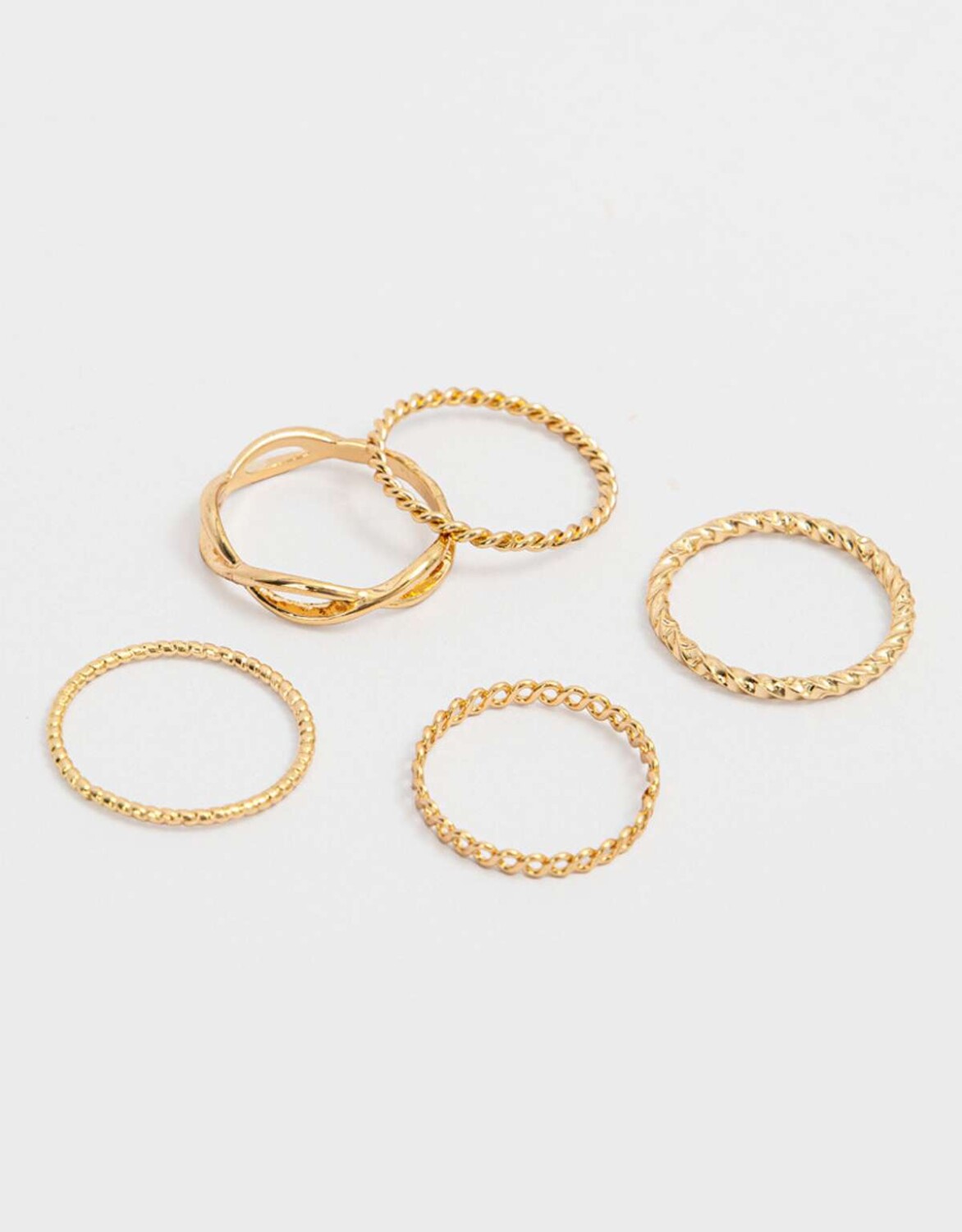 Set De Anillos De Metal - Dorado — Tienda Soy Santander