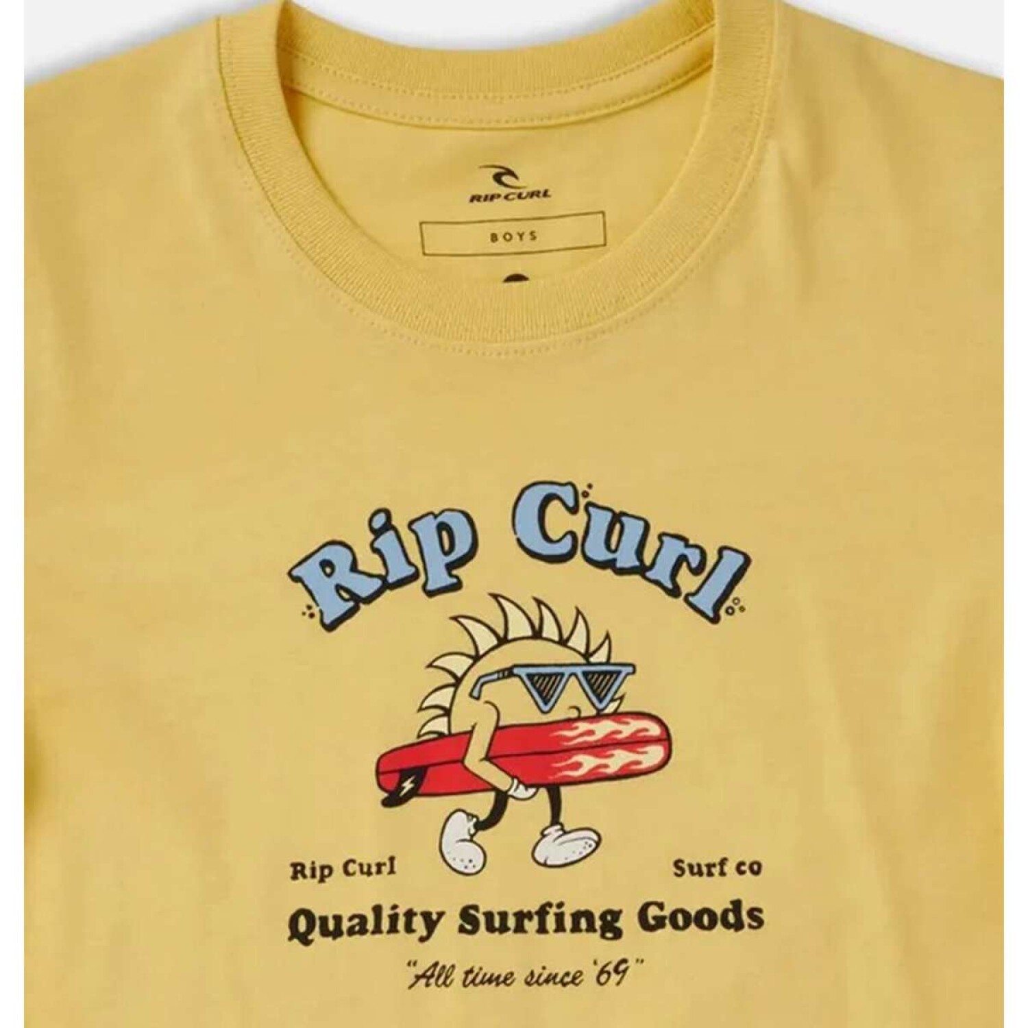 Remera Rip Curl Micro Waves Logo - Mostaza — Tienda Soy Santander