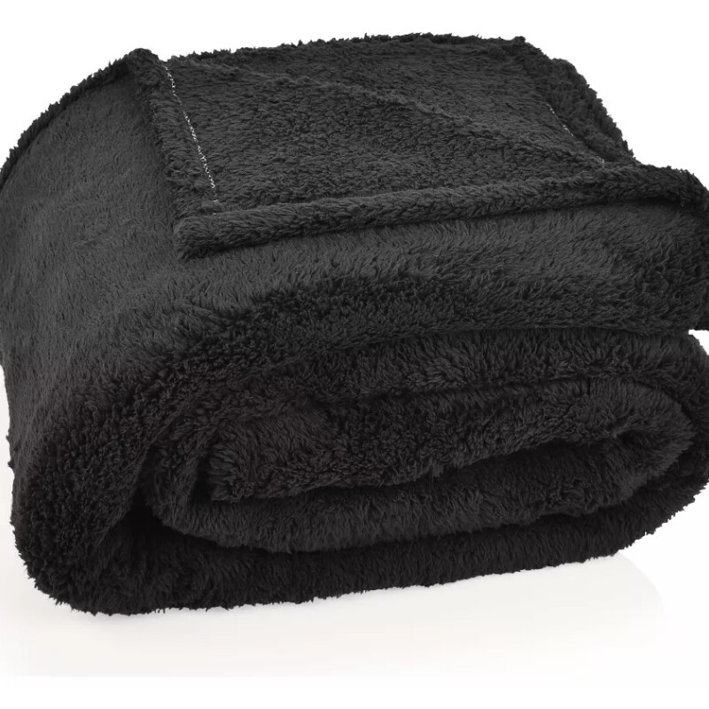 Manta Corderito 2 Plazas- Negro - 180x200cm — Mintt